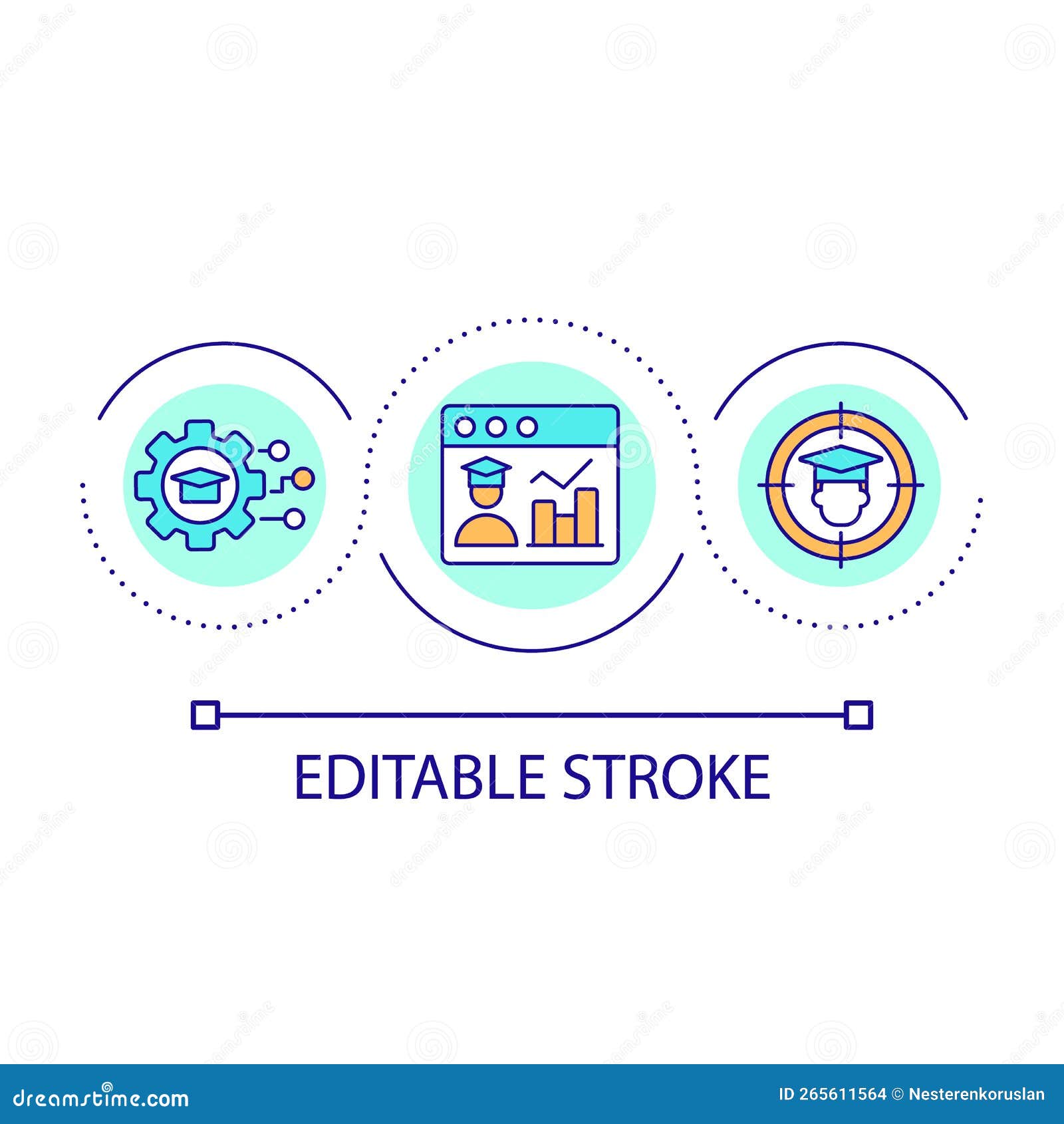 Student Progress Tracking Loop Concept Icon Stock Vector - Illustration ...