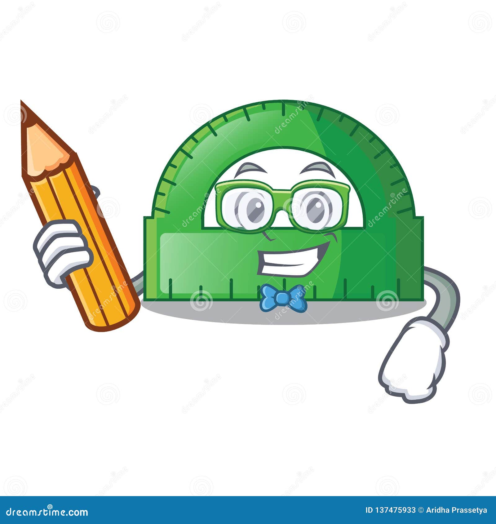 Student Protractor in a the Cartoon Bag Stock Vector - Illustration of ...