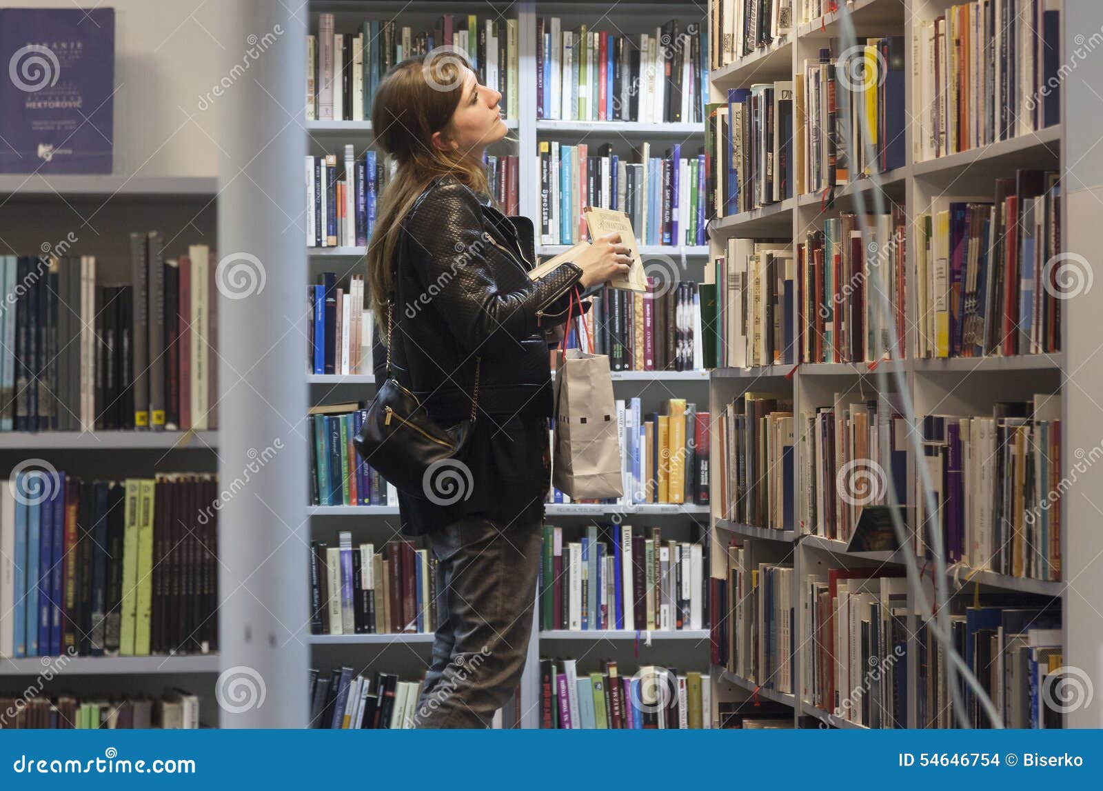 Student in public library editorial stock image. Image of public - 54646754