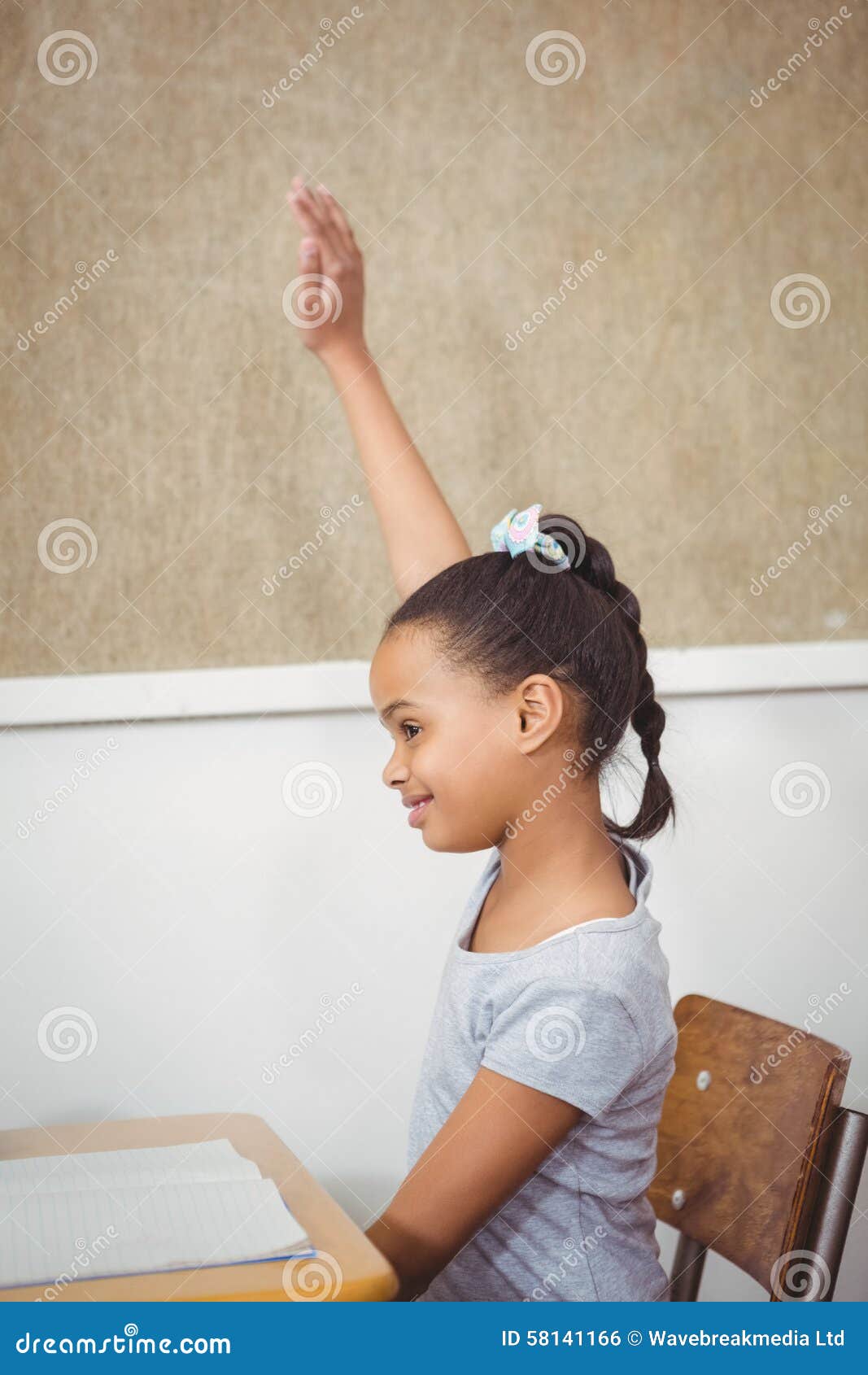 Student Raising Hand To Ask a Question Stock Photo - Image of female ...