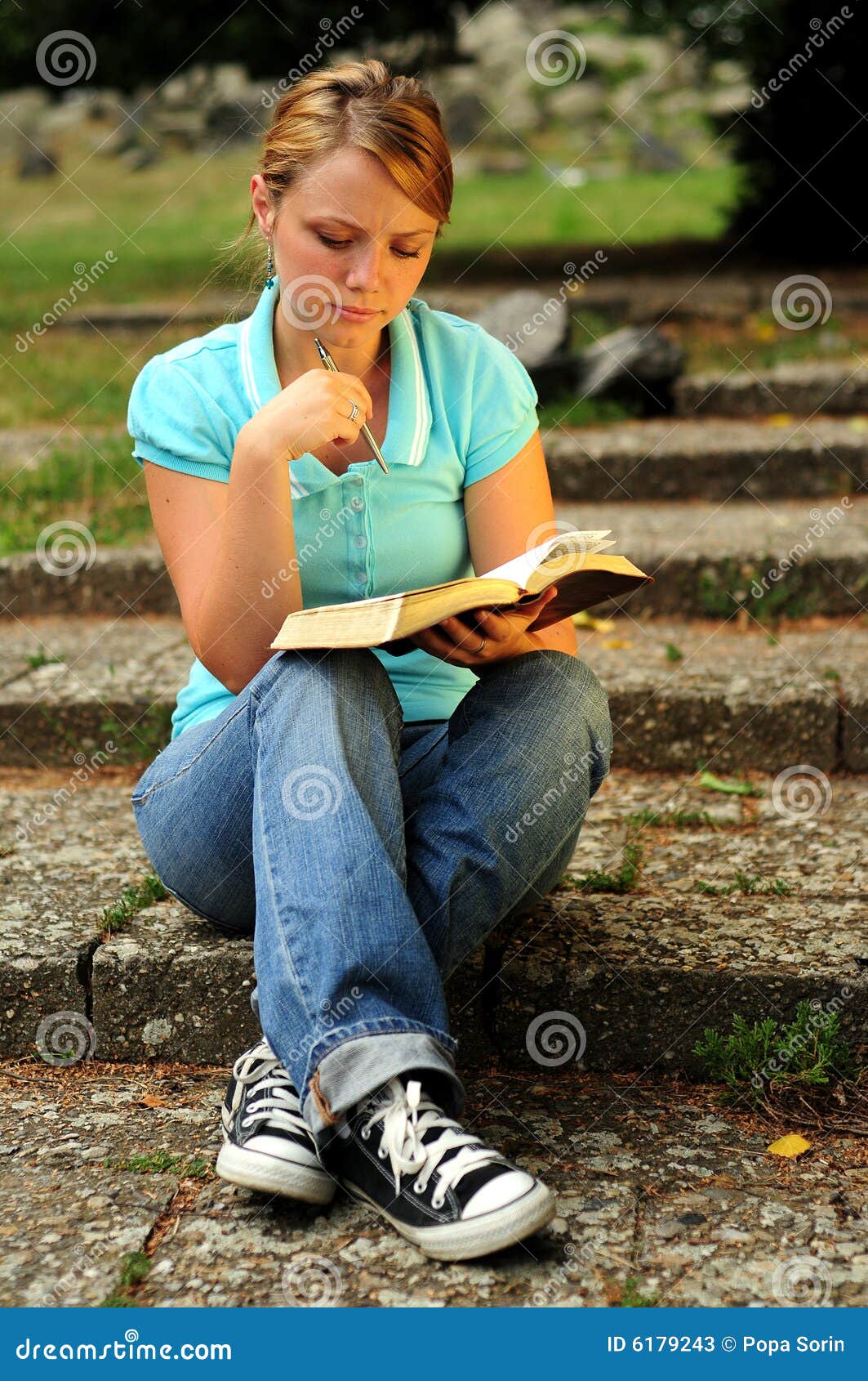 Student Reading stock image. Image of beautiful, bible - 6179243