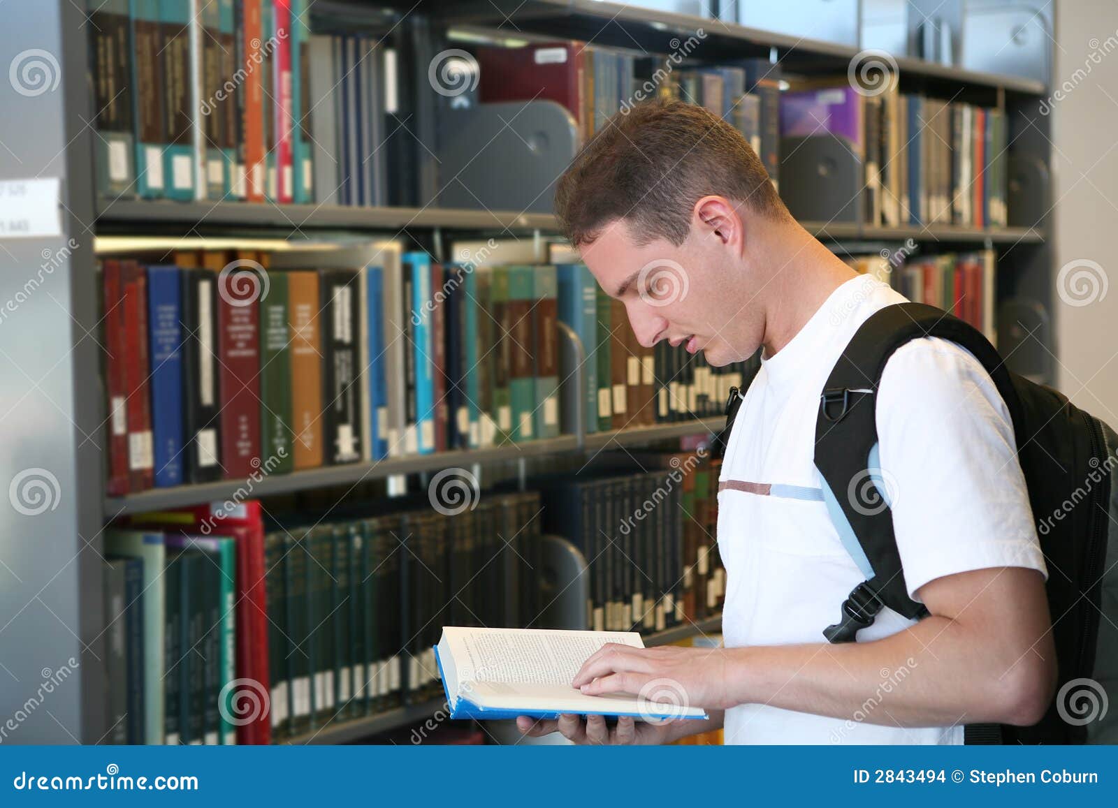Student Reading Book stock photo. Image of university - 2843494