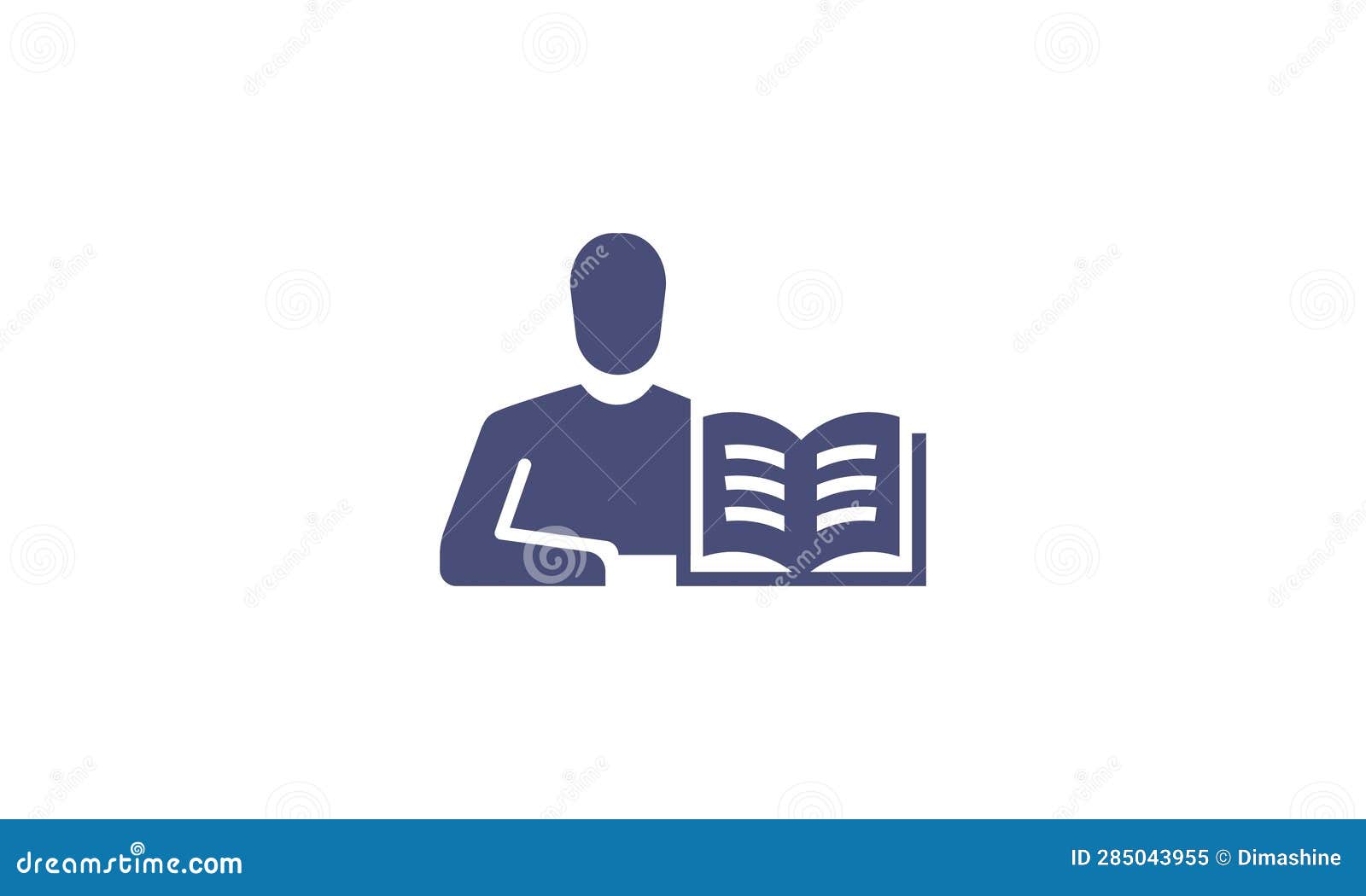 Student Reading Book Laptop, Video Tutorial or Learning Icon. School ...