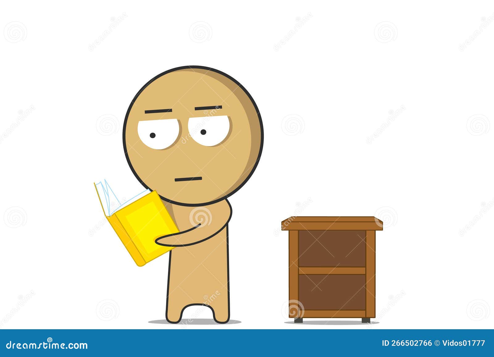 Student Reading a Book. Student Preparing for a Lecture. Stock Vector ...