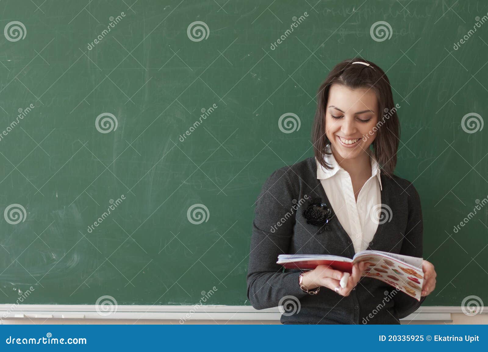 Student Reads a Notes of the Board Stock Image - Image of board ...
