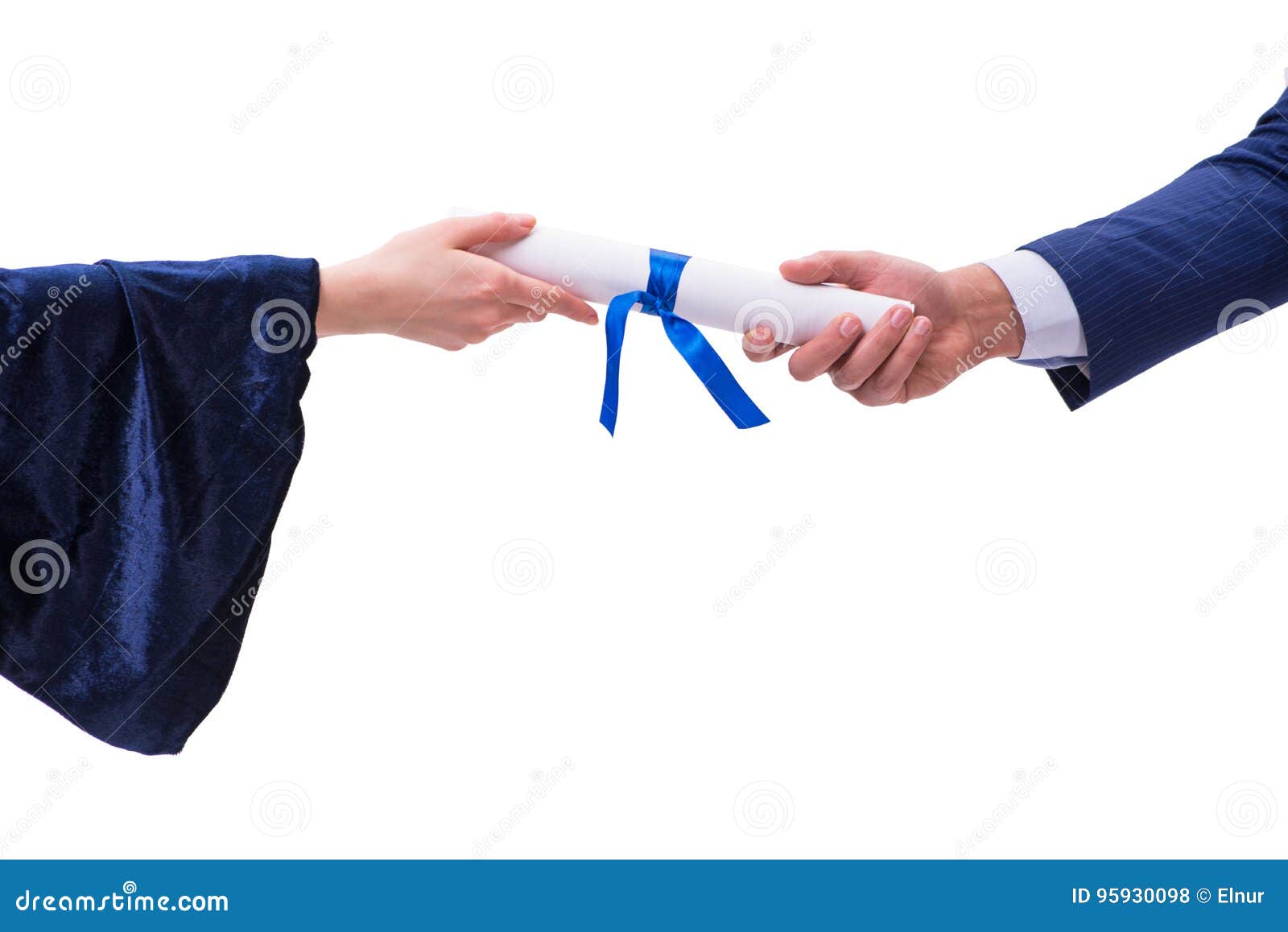 The Student Receiving Diploma after Graduation Stock Photo - Image of ...