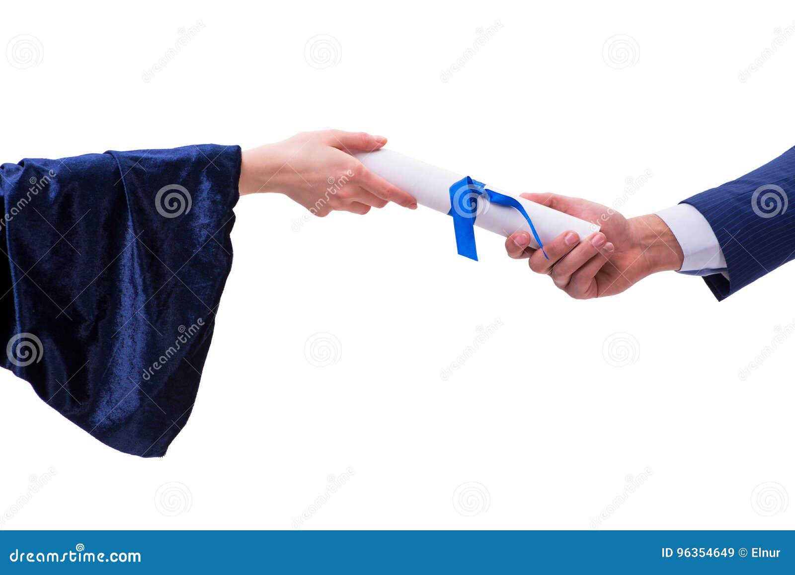 The Student Receiving Diploma after Graduation Stock Image - Image of ...