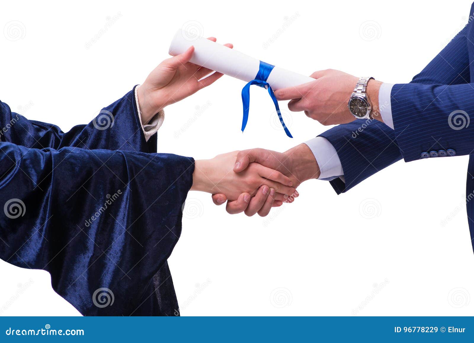 The Student Receiving Diploma after Graduation Stock Image - Image of ...