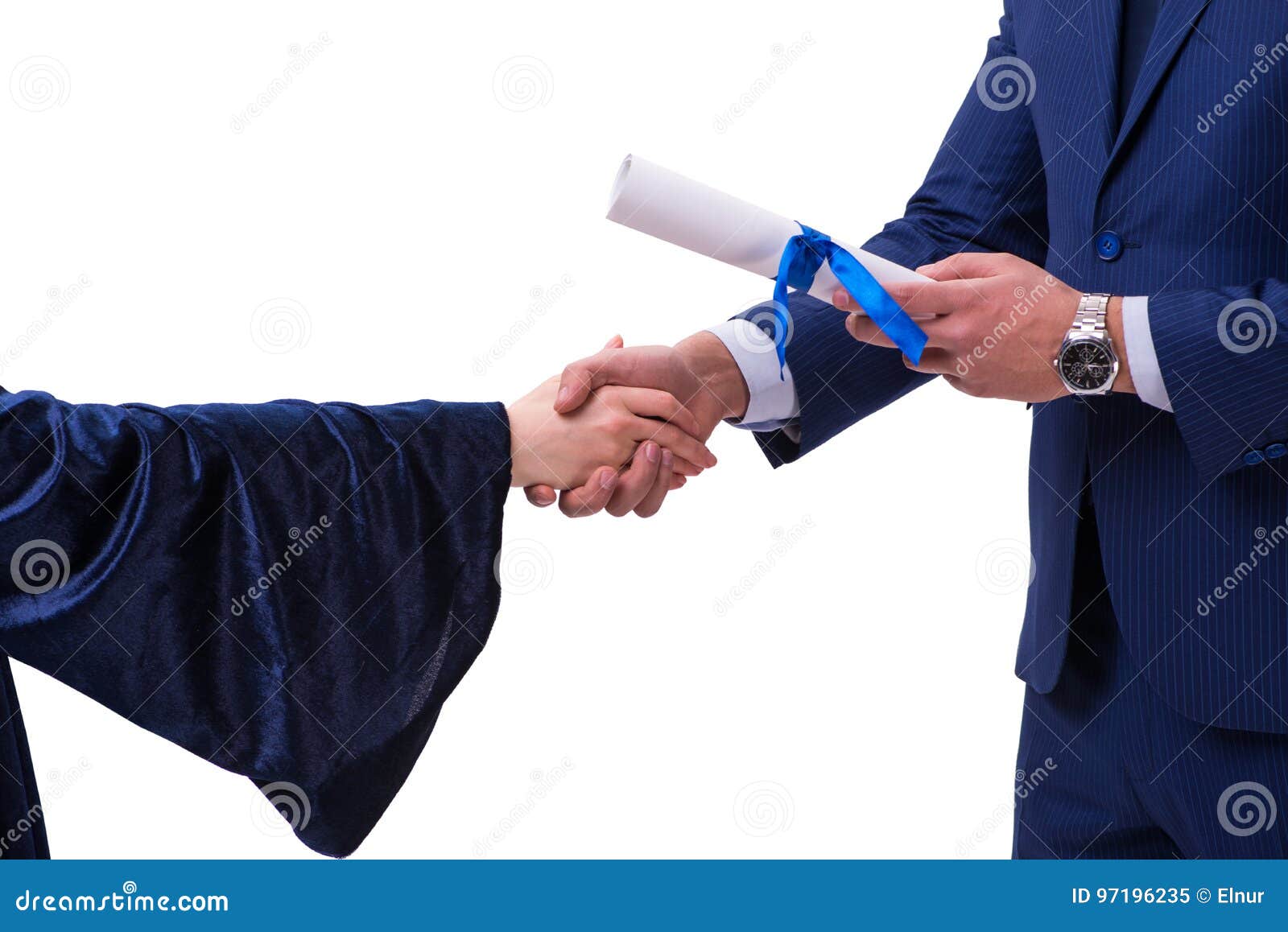 The Student Receiving Diploma after Graduation Stock Image - Image of ...