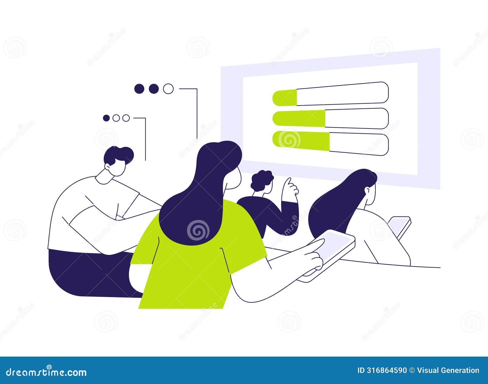 Student Response System Abstract Concept Vector Illustration. Stock ...