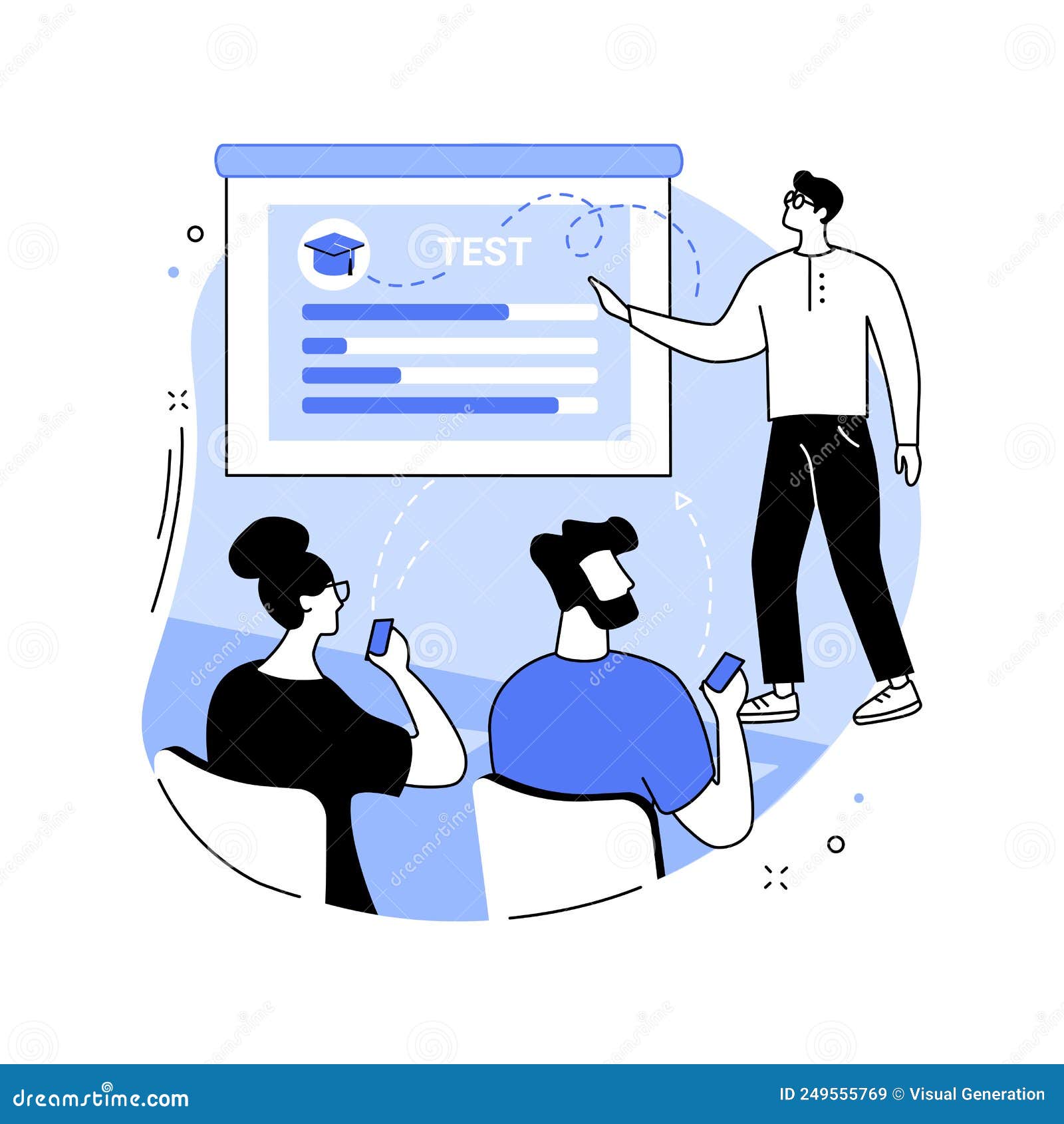 Student Response System Isolated Cartoon Vector Illustrations. Stock ...