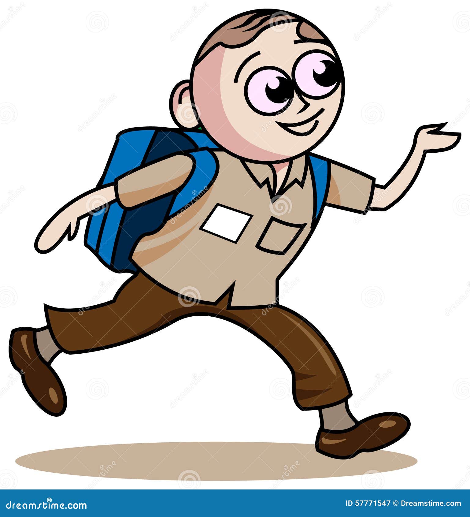 Student run stock vector. Illustration of pupil, childhood - 57771547