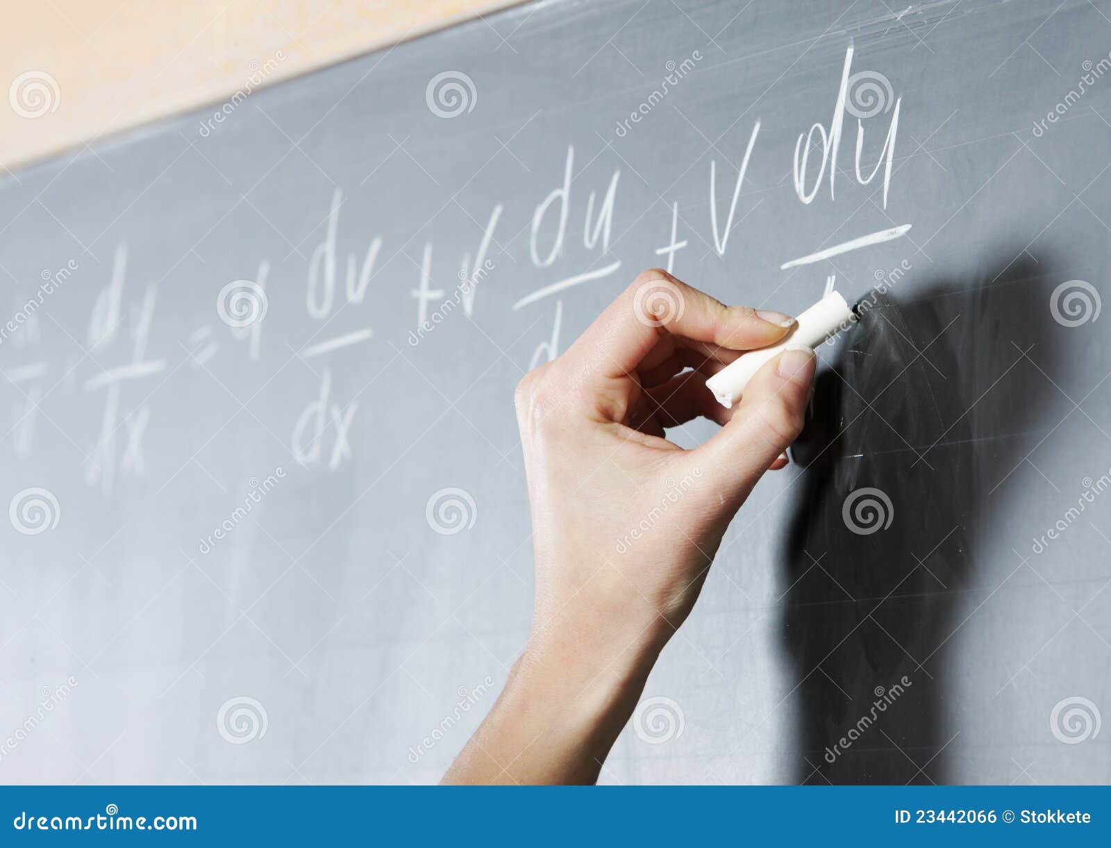 Student S Hand Solving Maths Problem Stock Photo - Image of person ...