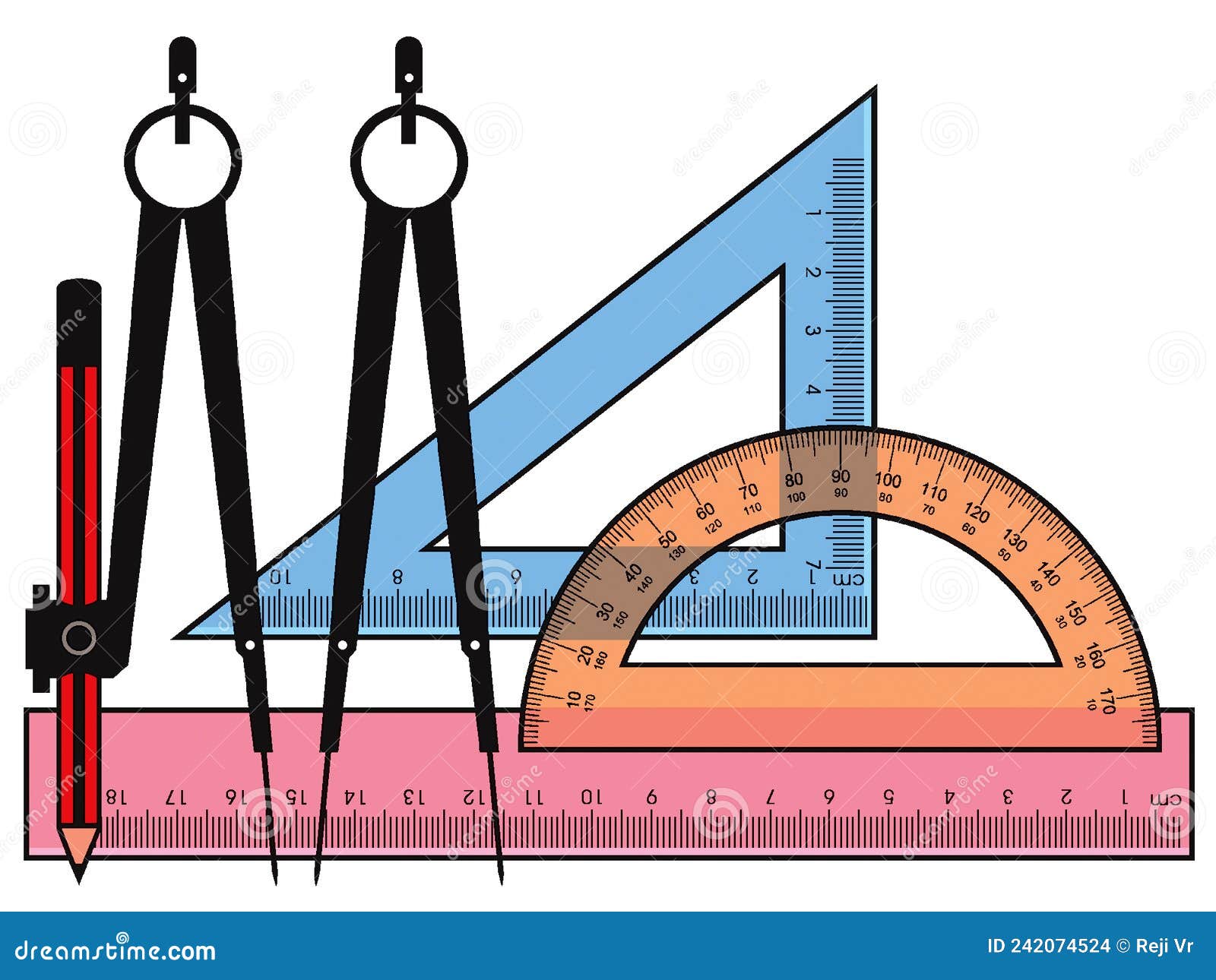 Mathematical Study Setup With Calculators And Graphing Tools Royalty ...