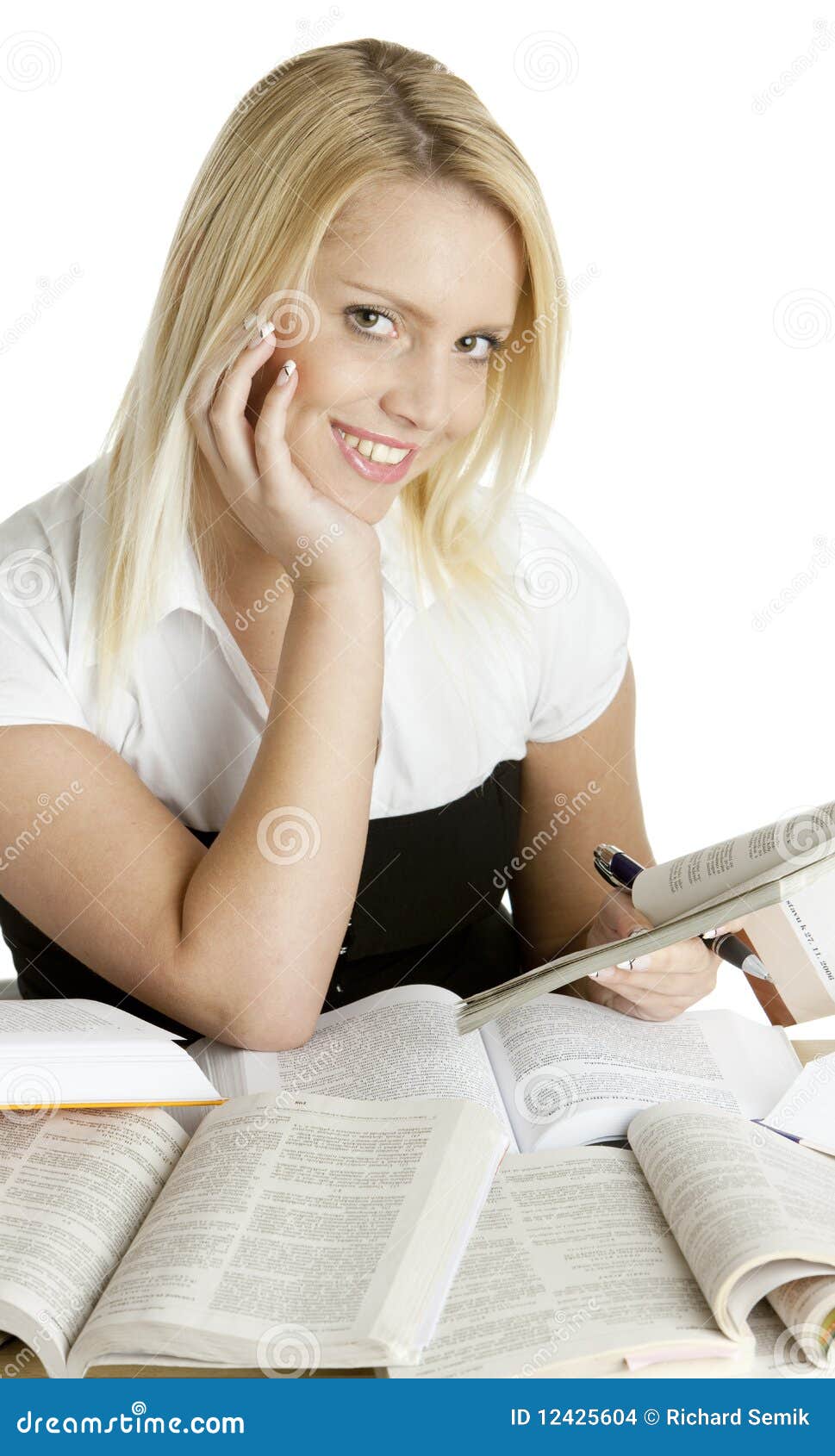 Student s portrait stock photo. Image of emotions, alone - 12425604