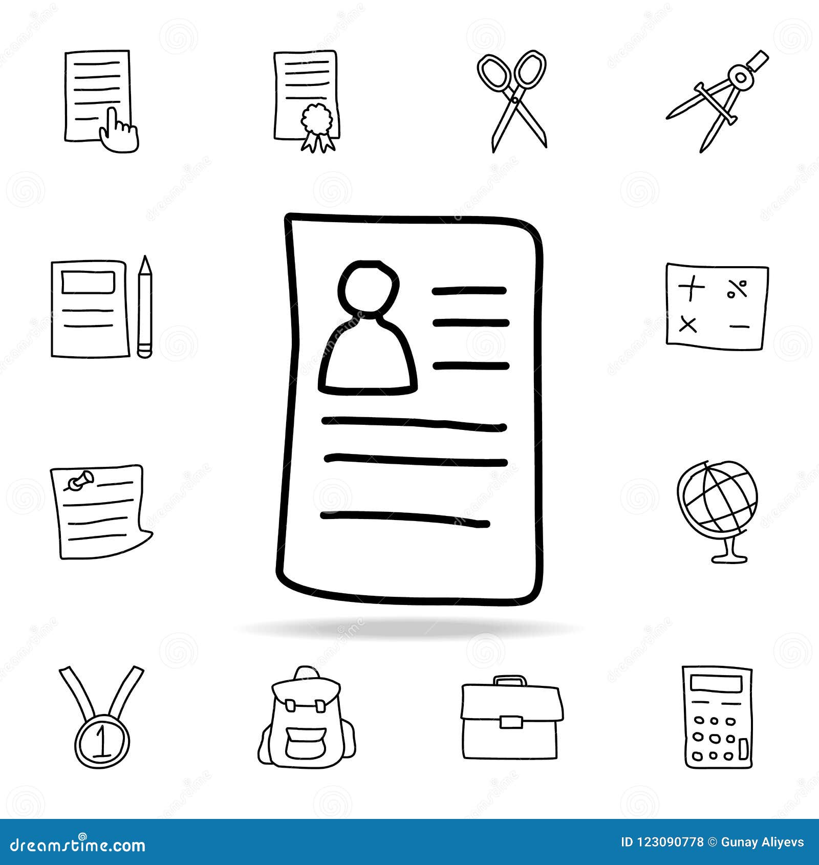 Student S Questionnaire Sketch Icon. Element of Education Icon for ...