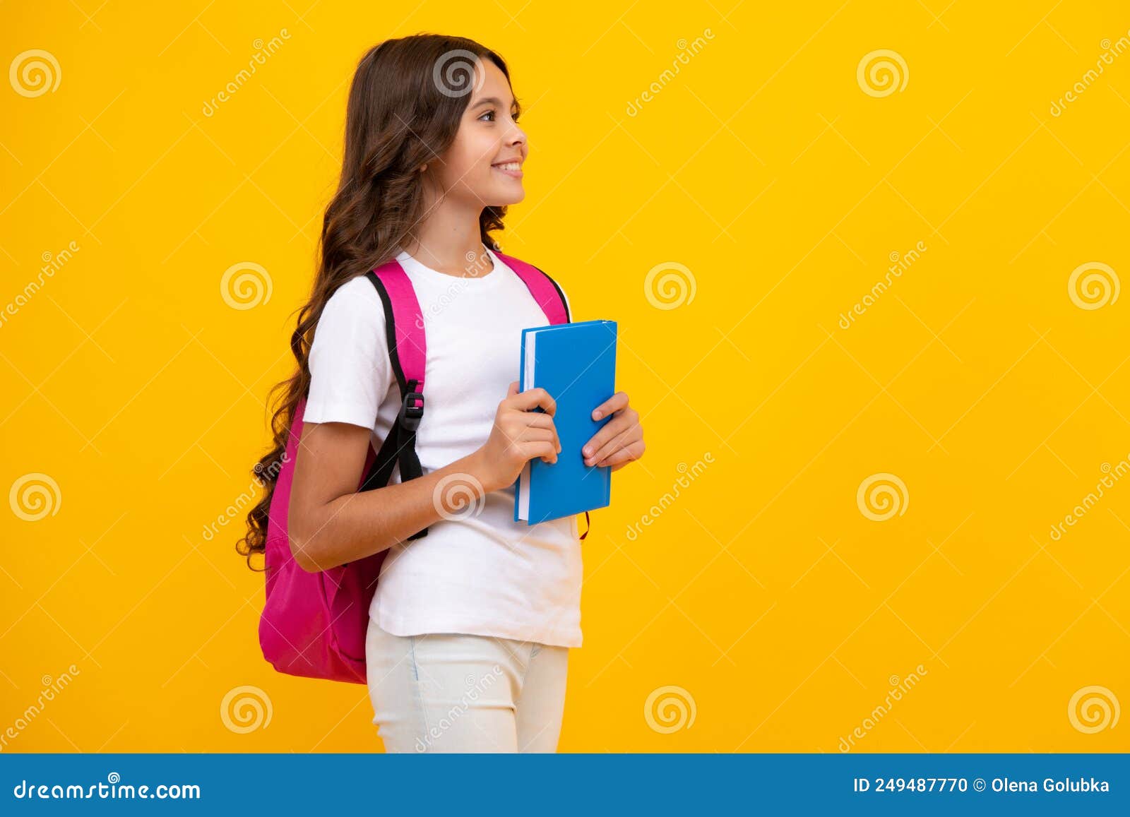 Student School Girl Learning Knowledge and Education. Stock Photo ...
