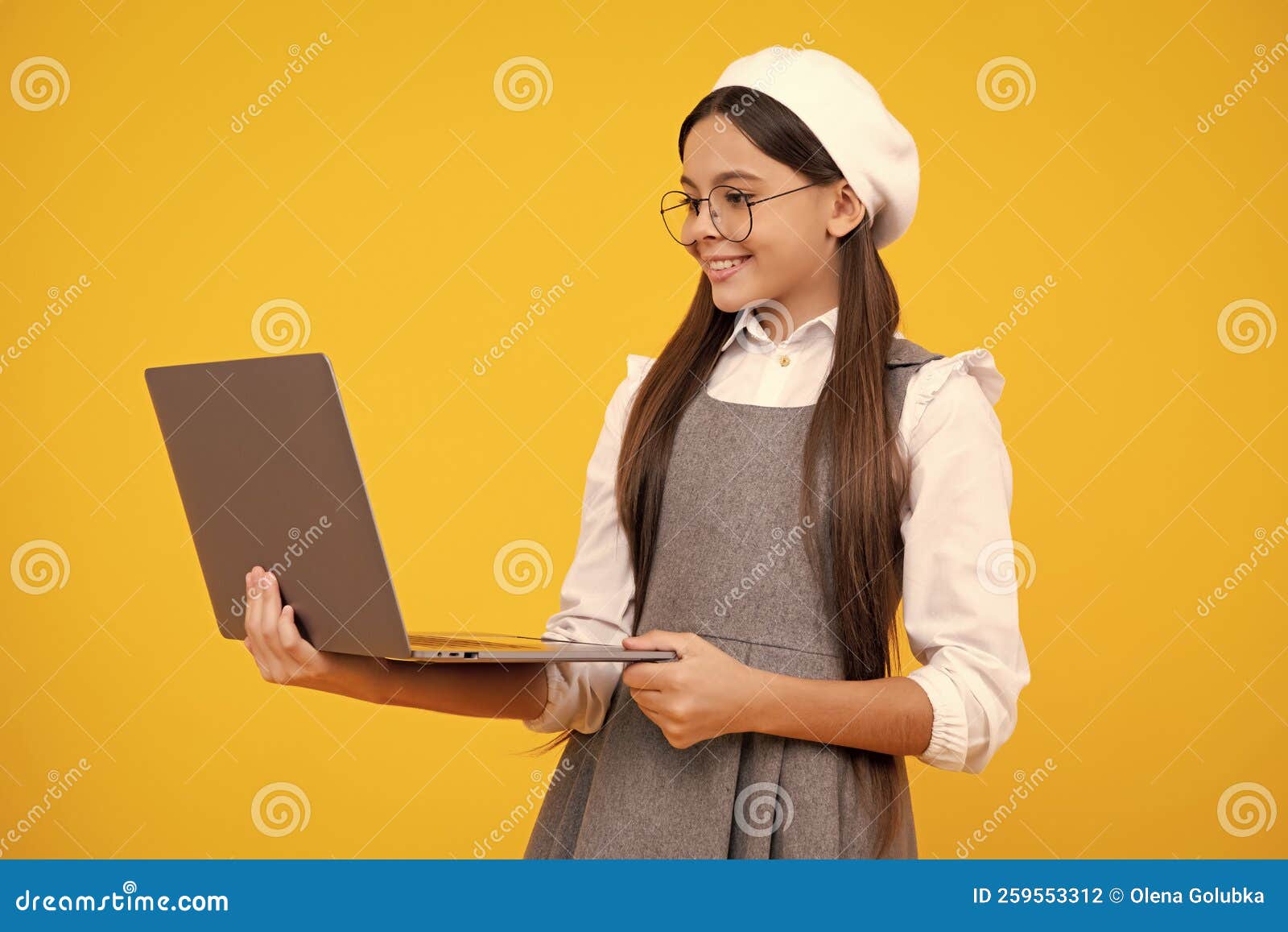 Student School Girl Learning Knowledge and Education. Stock Photo ...