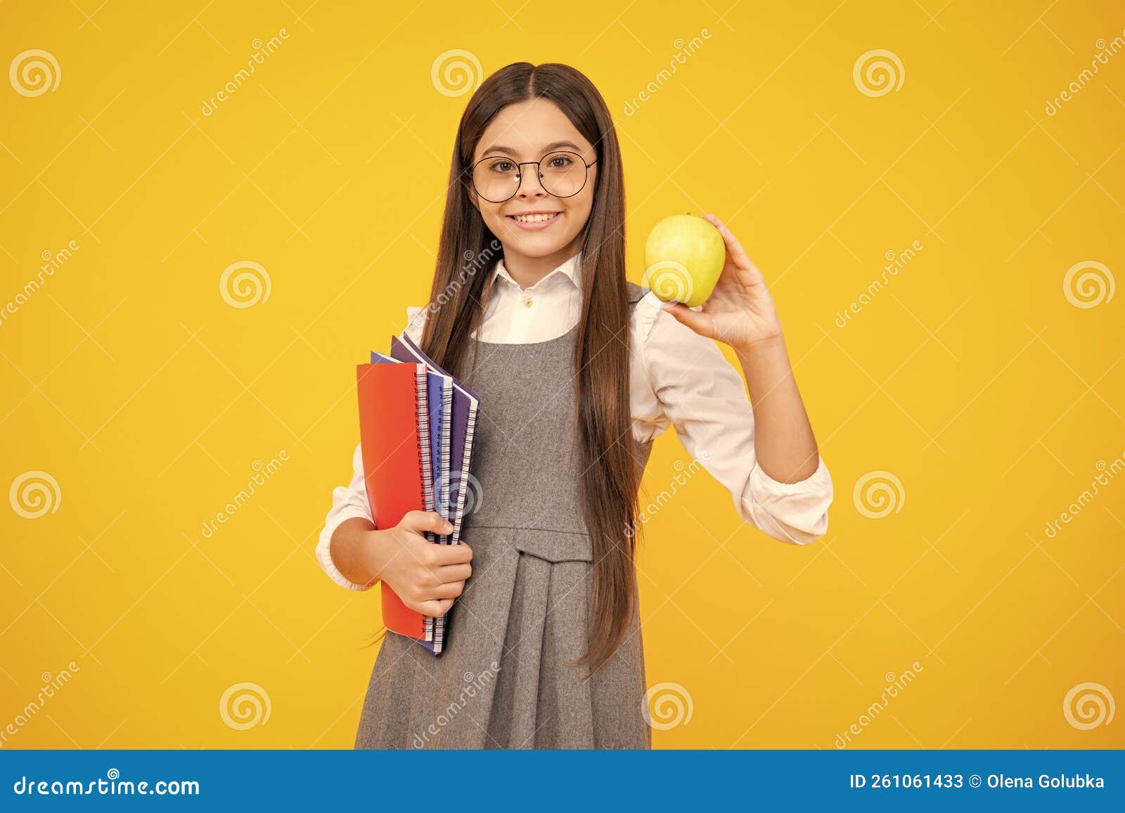 Student School Girl Learning Knowledge and Education. Stock Image ...