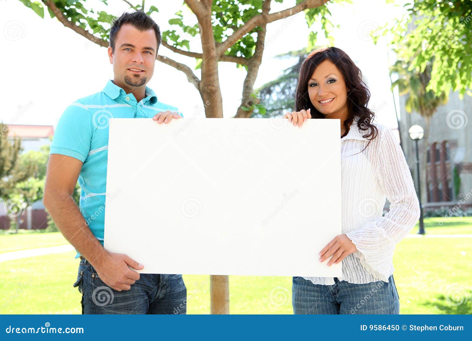 Student at School Holding Sign Stock Photo - Image of outside, male ...