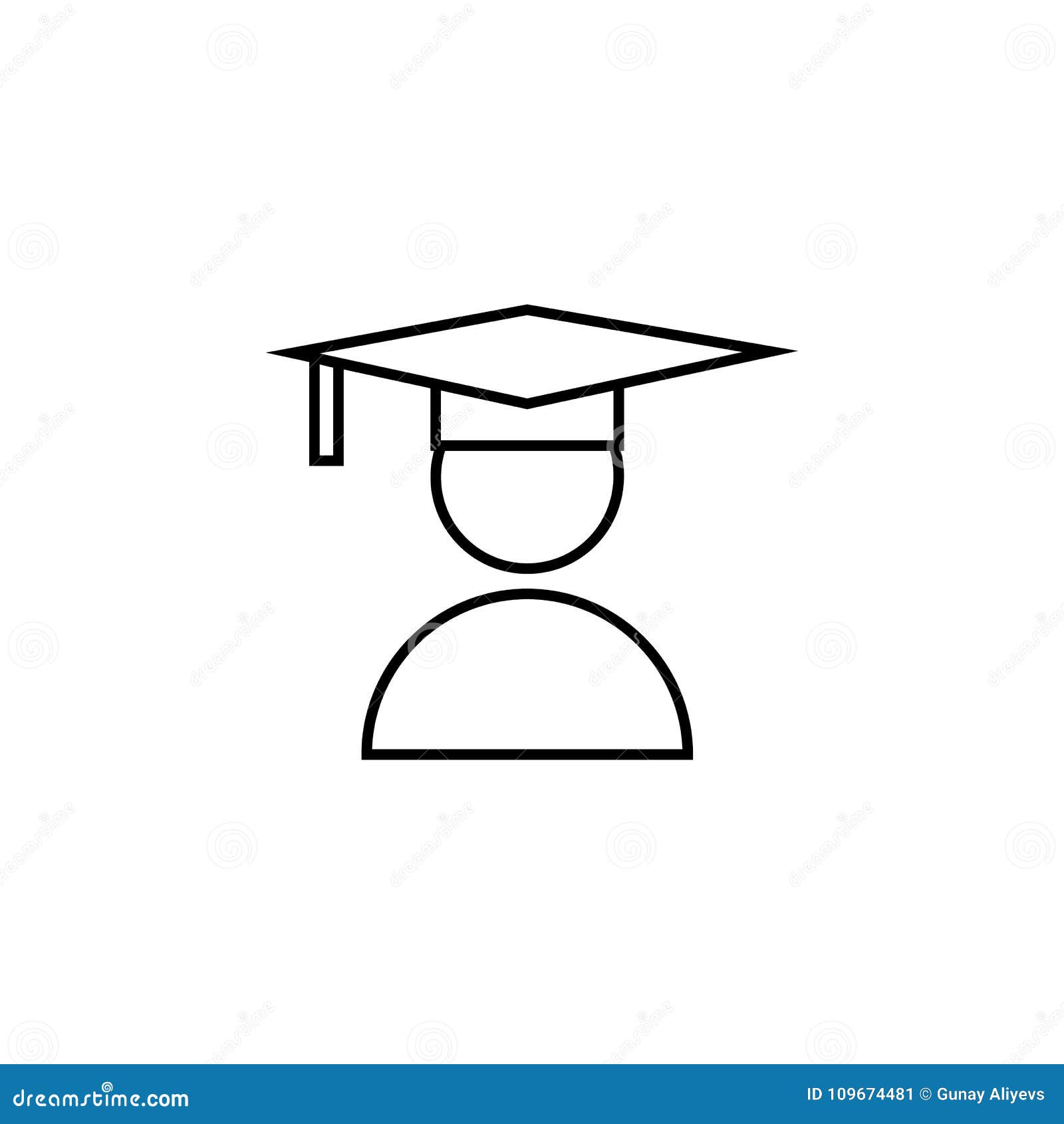 Student or school icon stock illustration. Illustration of head - 109674481