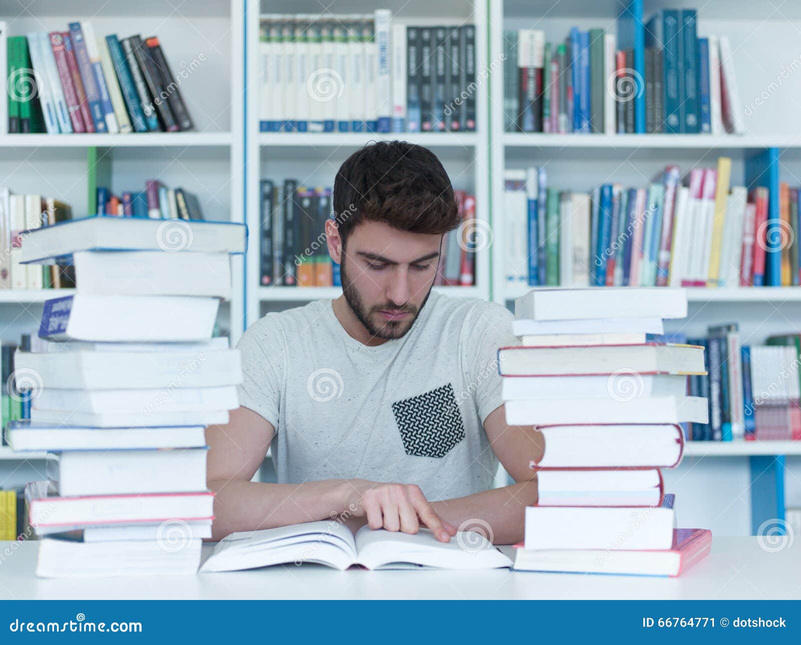 Student in school library stock image. Image of cencept - 66764771