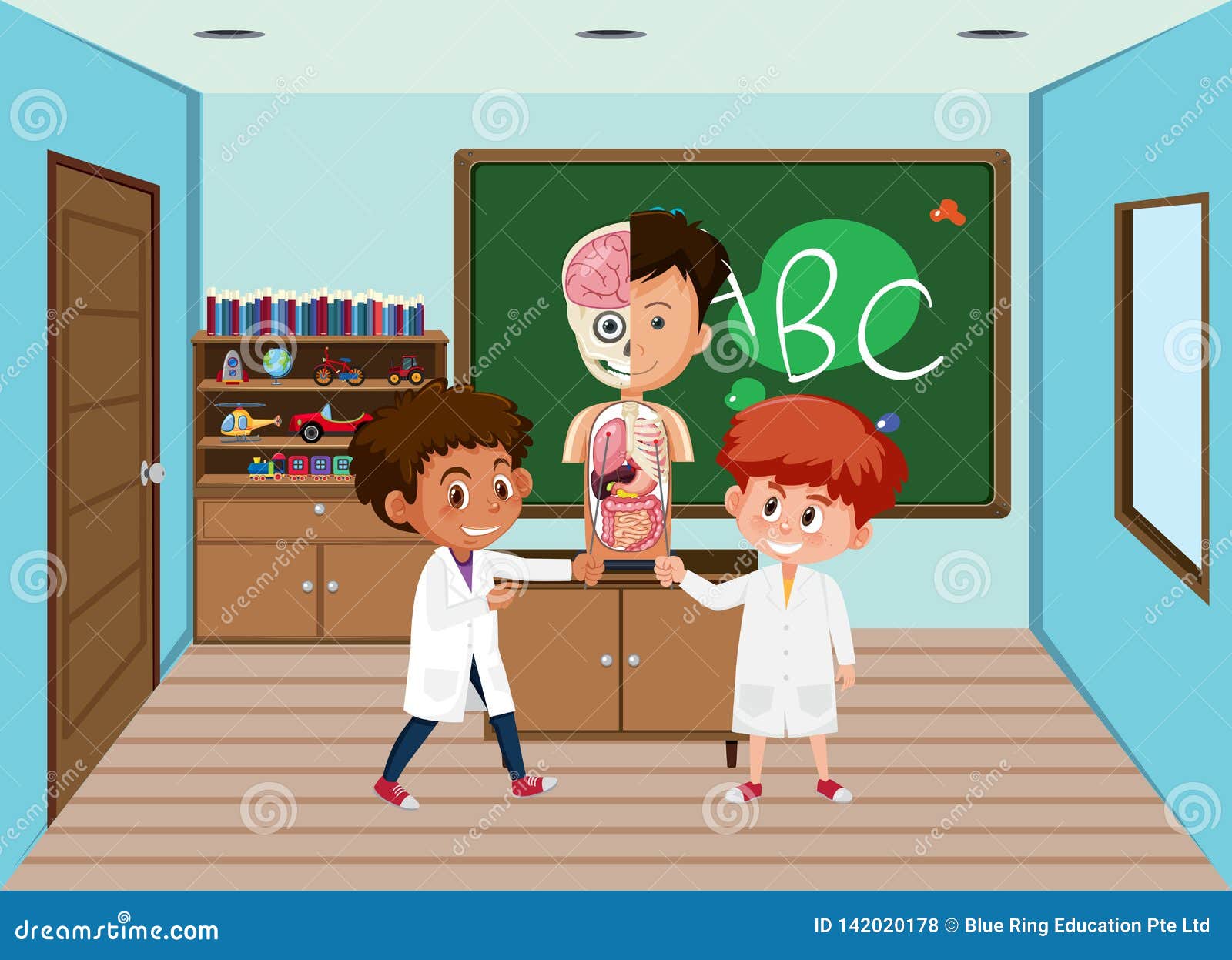 Science Anatomy Of Human Body In X-ray With Glow Blood Vessels Royalty ...