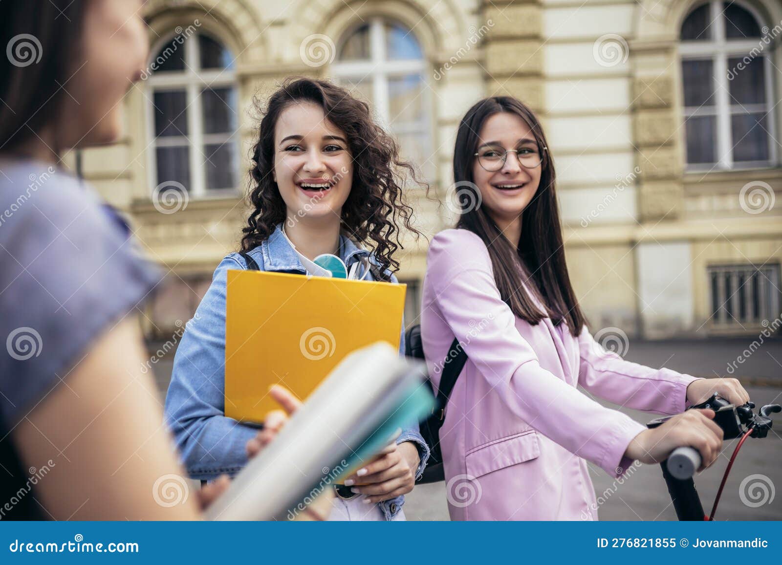 Student on scooter stock image. Image of young, lesson - 276821855