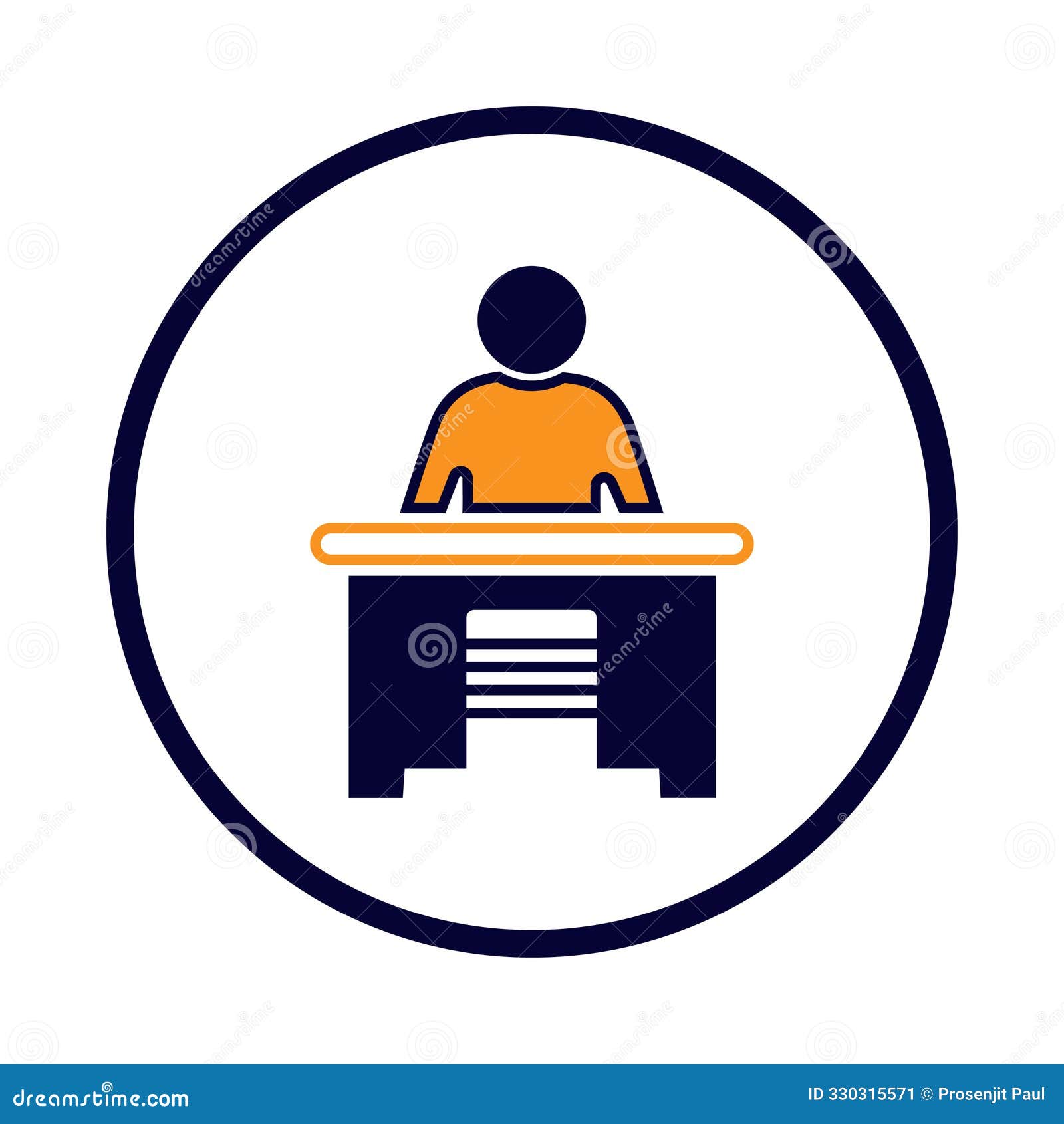 Student, Seat, Desk, Table, Man, Student Sitting at Desk Icon Stock ...