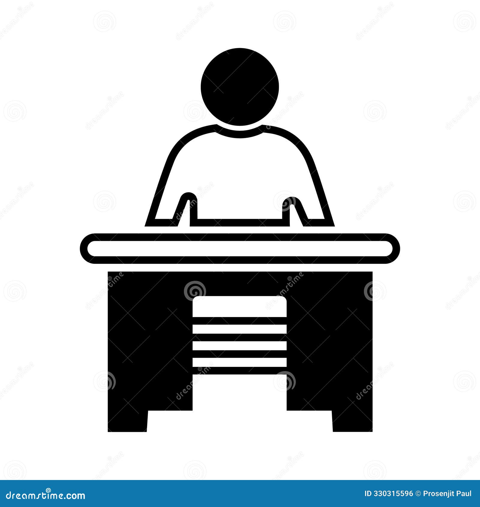 Student, Seat, Desk, Table, Man, Student Sitting at Desk Icon Stock ...