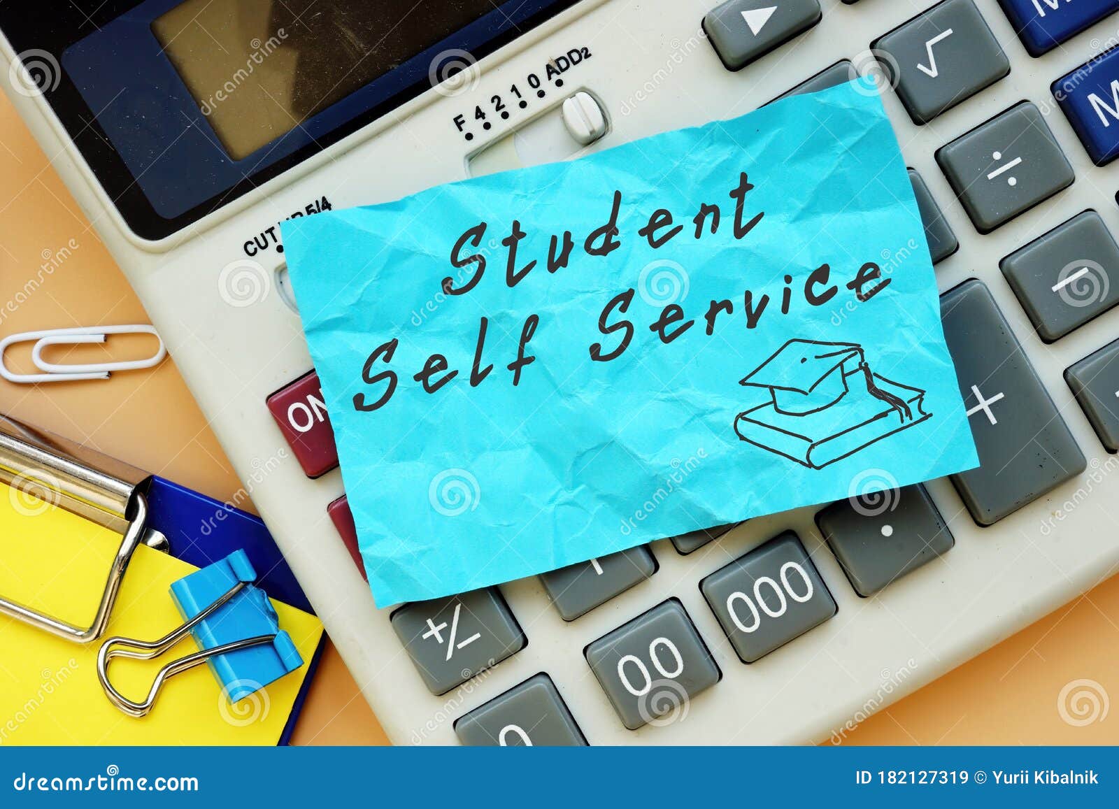 Student Self Service Phrase on the Piece of Paper Stock Image - Image ...