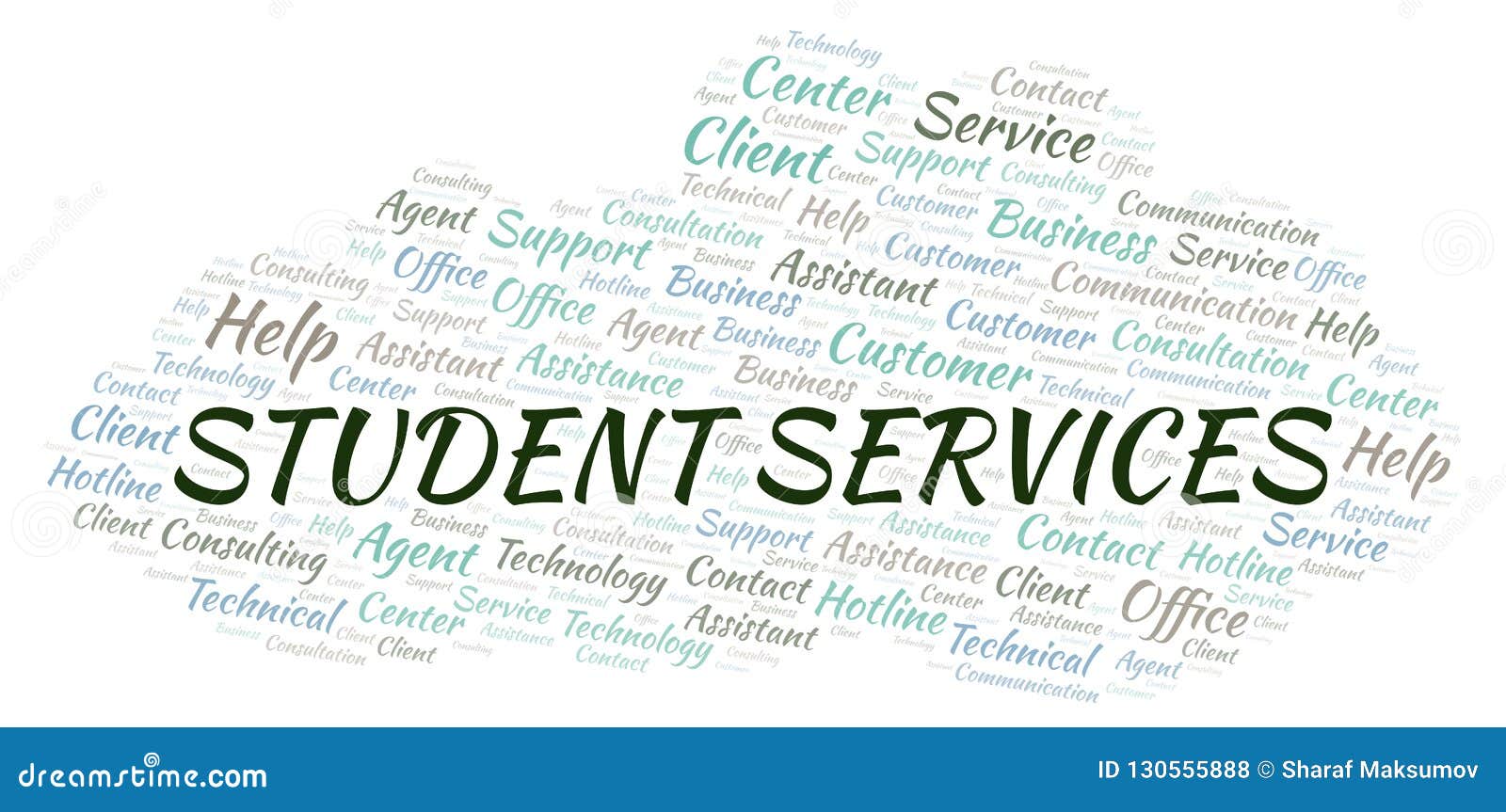Student Services Word Cloud. Stock Illustration - Illustration of ...