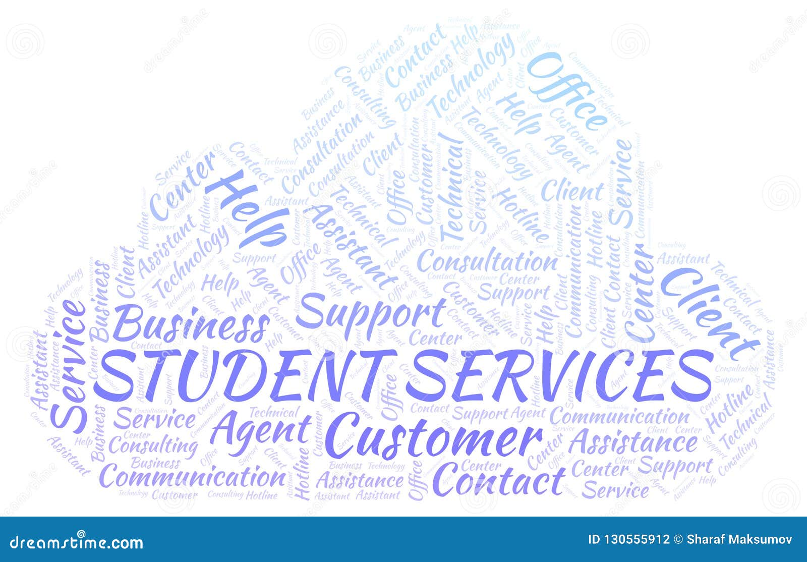 Student Services Word Cloud. Stock Illustration - Illustration of cloud ...