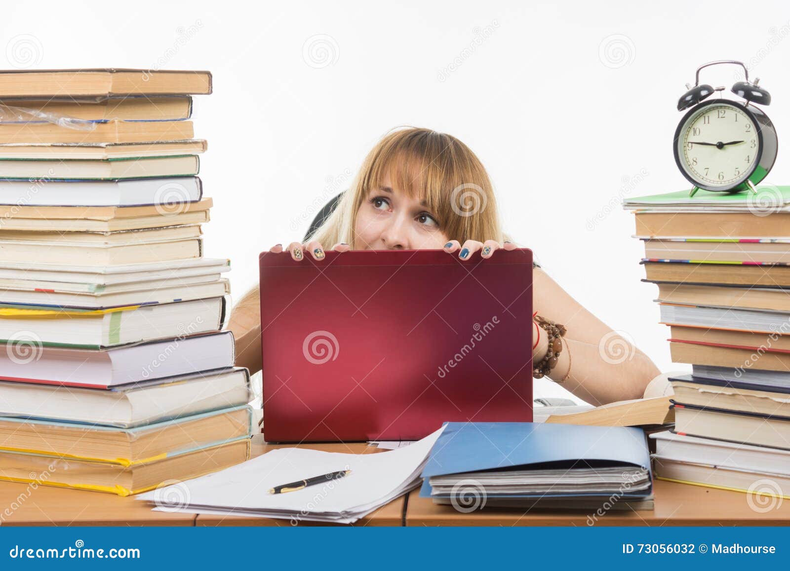 Student Shocked Understands That It Not Yet Ready For The Exam Stock ...