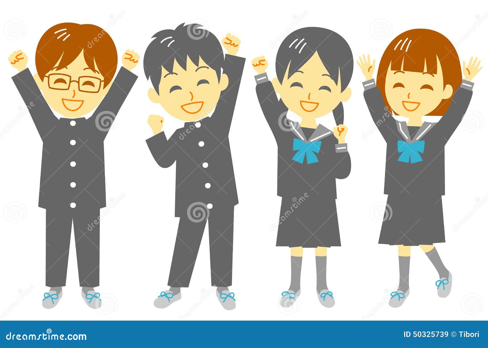 Student, shout for joy stock vector. Illustration of class - 50325739