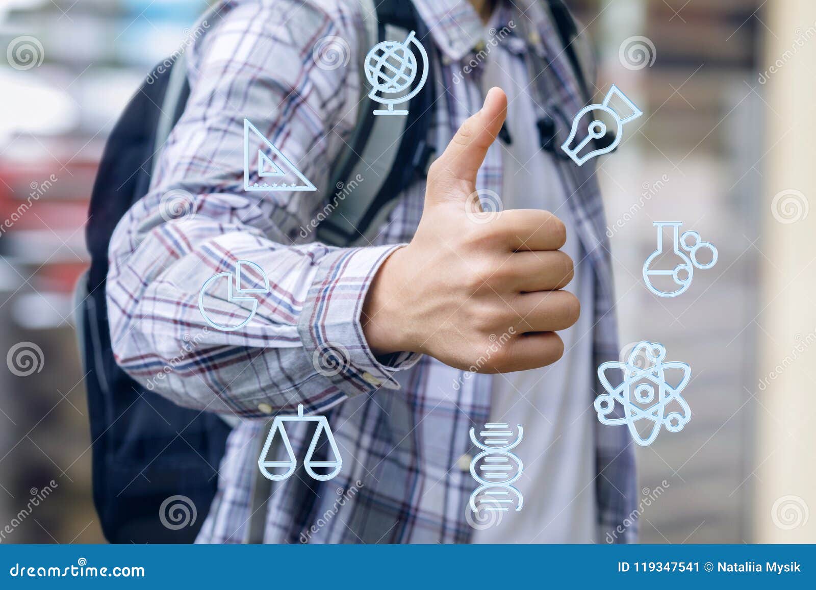 Student Shows Hand Good Study . Stock Image - Image of learning, adult ...