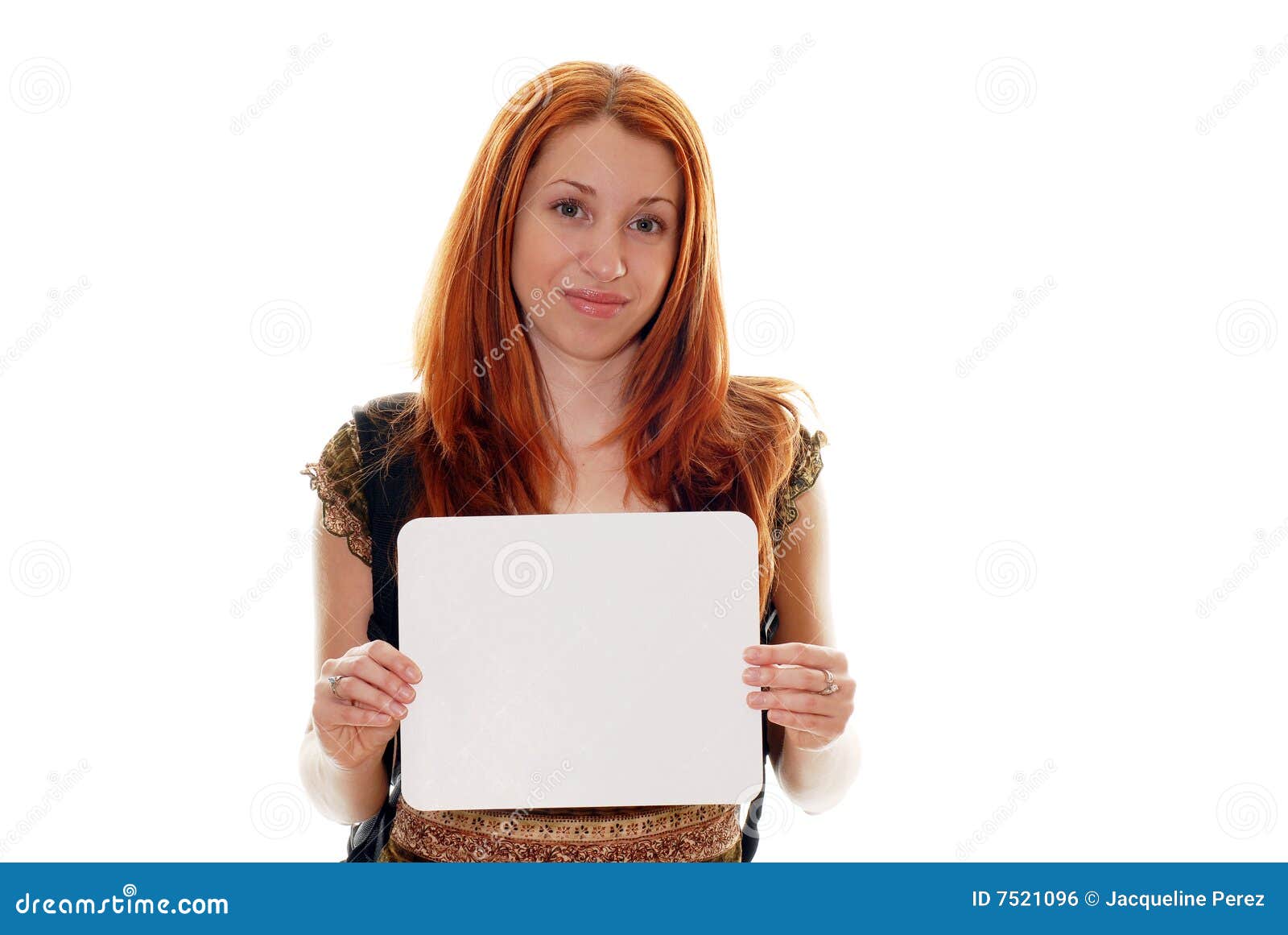 Student with sign stock photo. Image of copy, college - 7521096