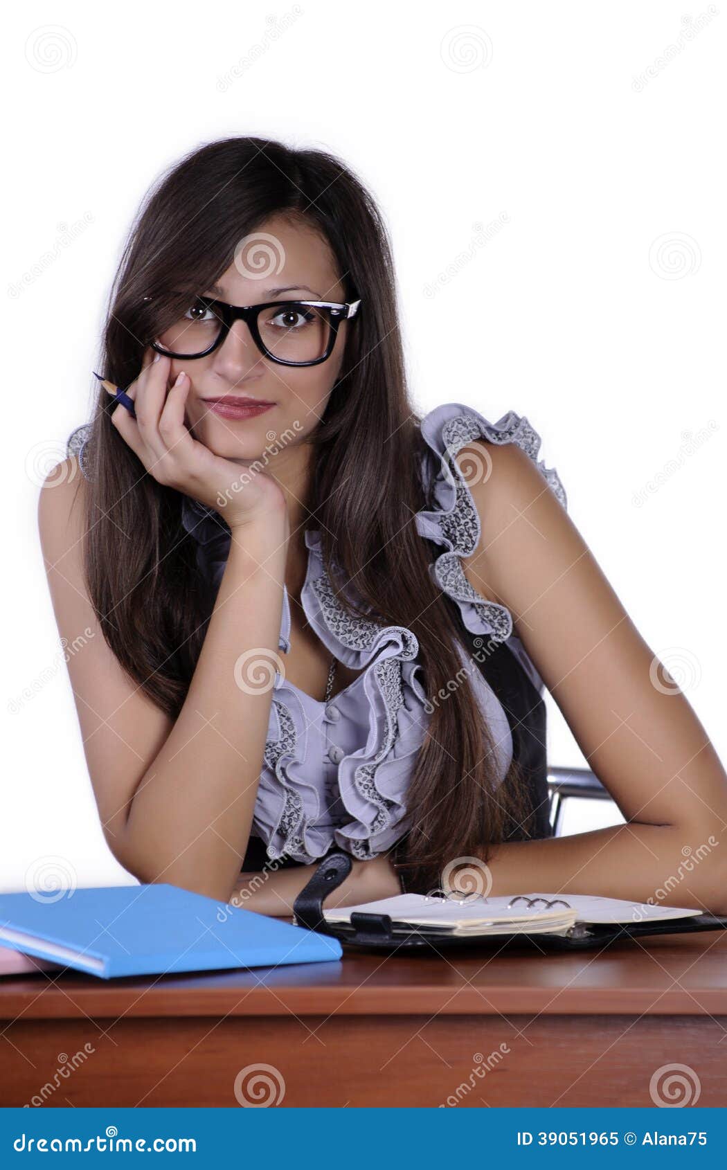 Student sitting stock image. Image of learn, pencil, desk - 39051965