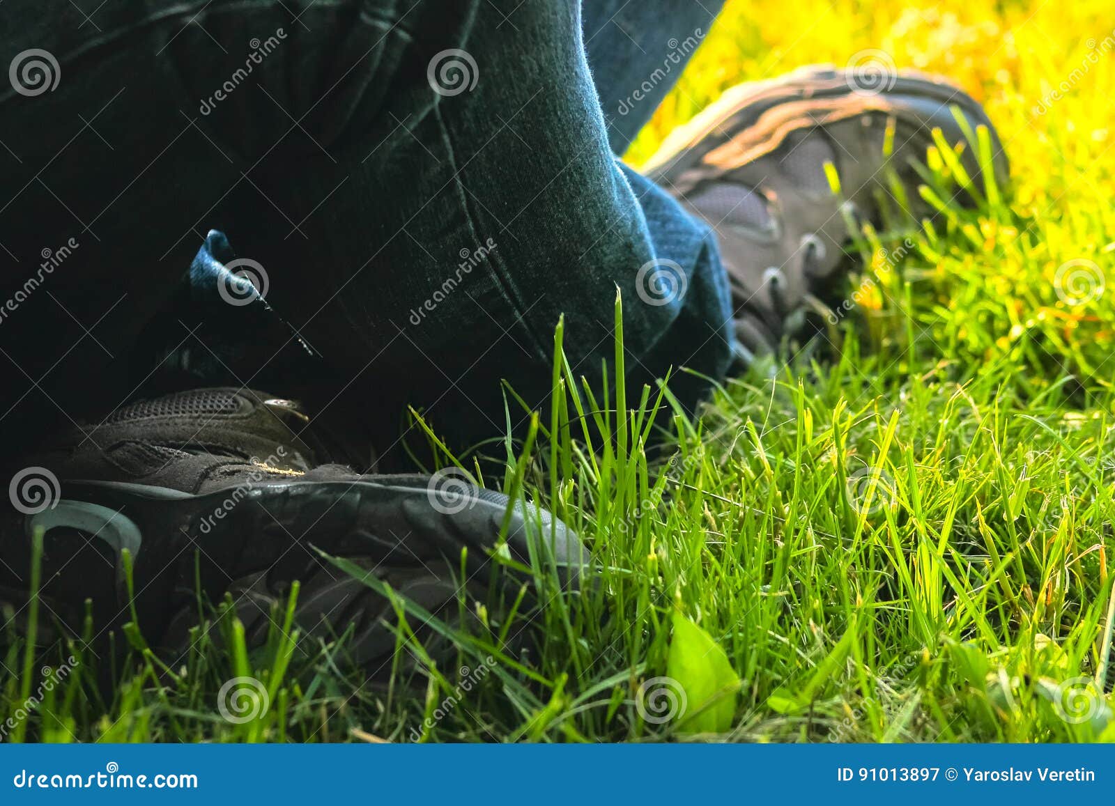 Student Sitting on the Ground Stock Image - Image of farm, freedom ...