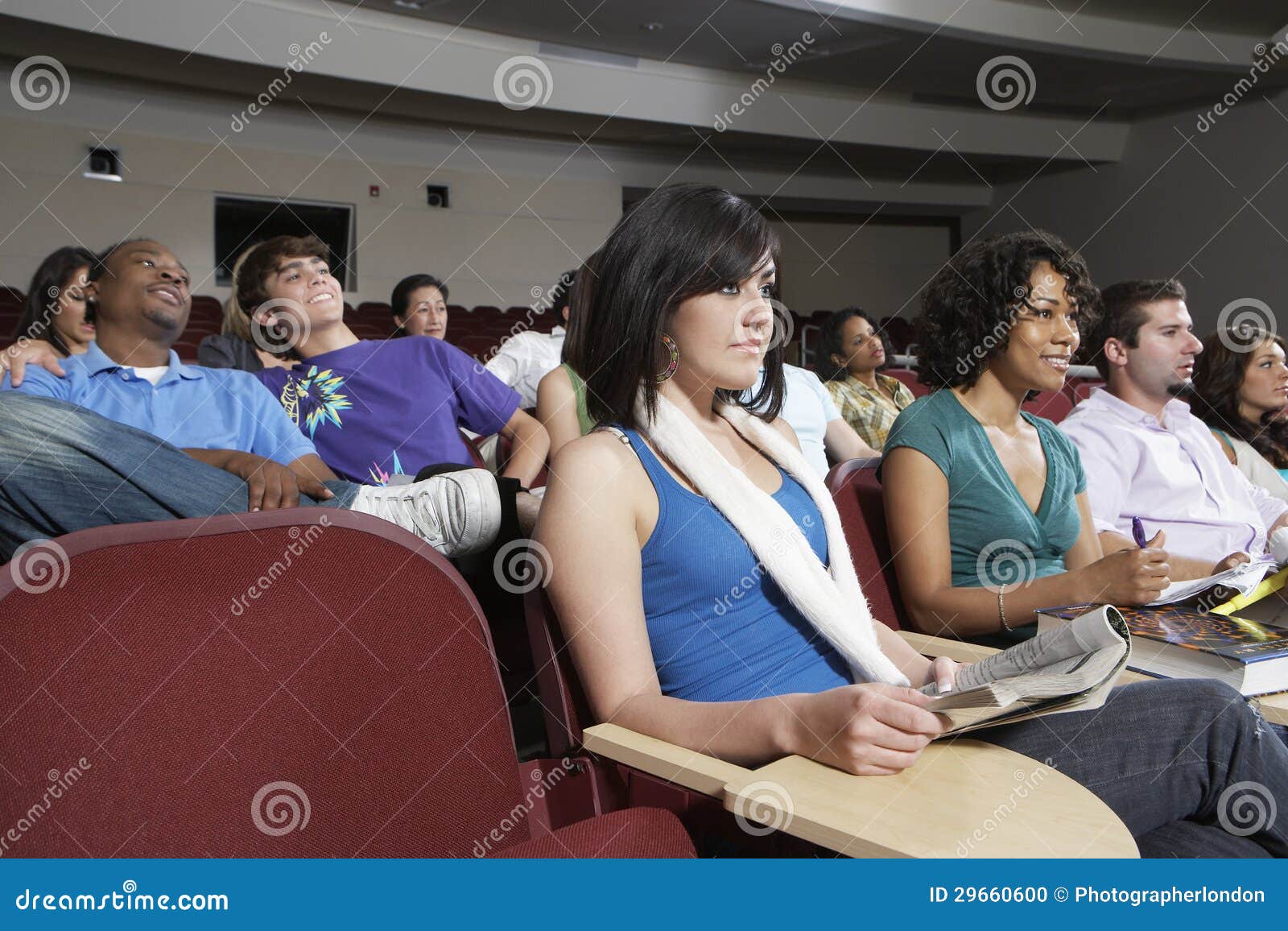 Student Sitting Together in Classroom Stock Photo - Image of ...