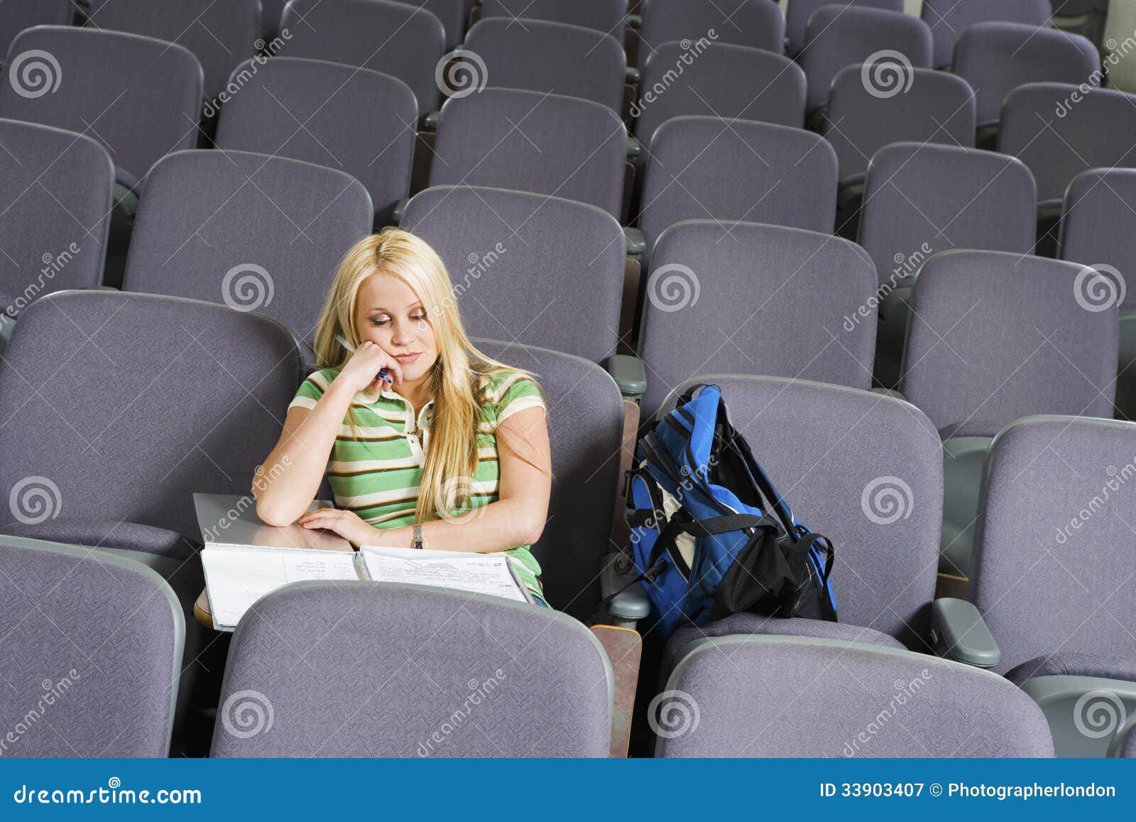 Student Sleeping in Lecture Room Stock Image - Image of class, learning ...