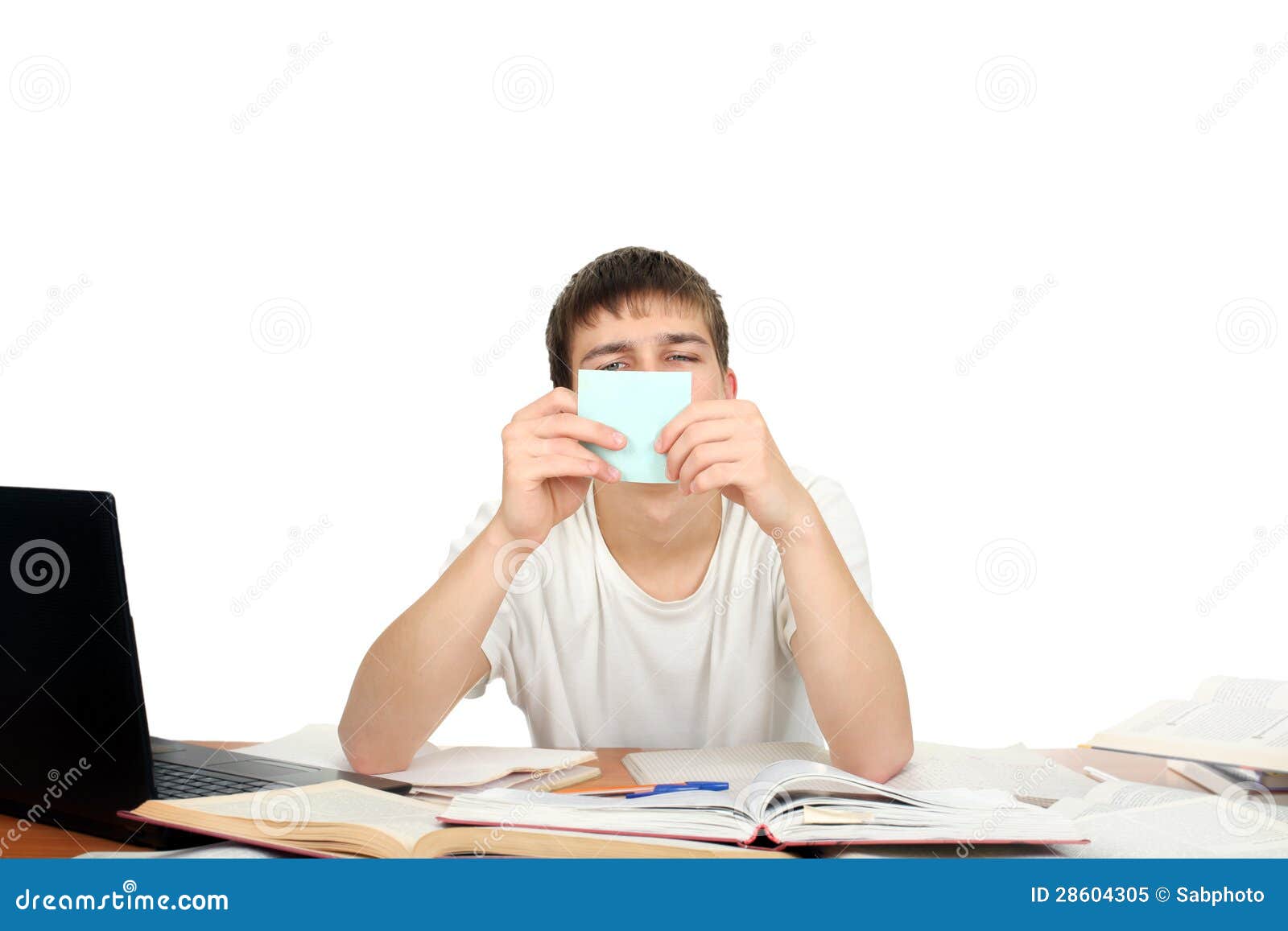 Student with Small Paper stock image. Image of schoolwork - 28604305