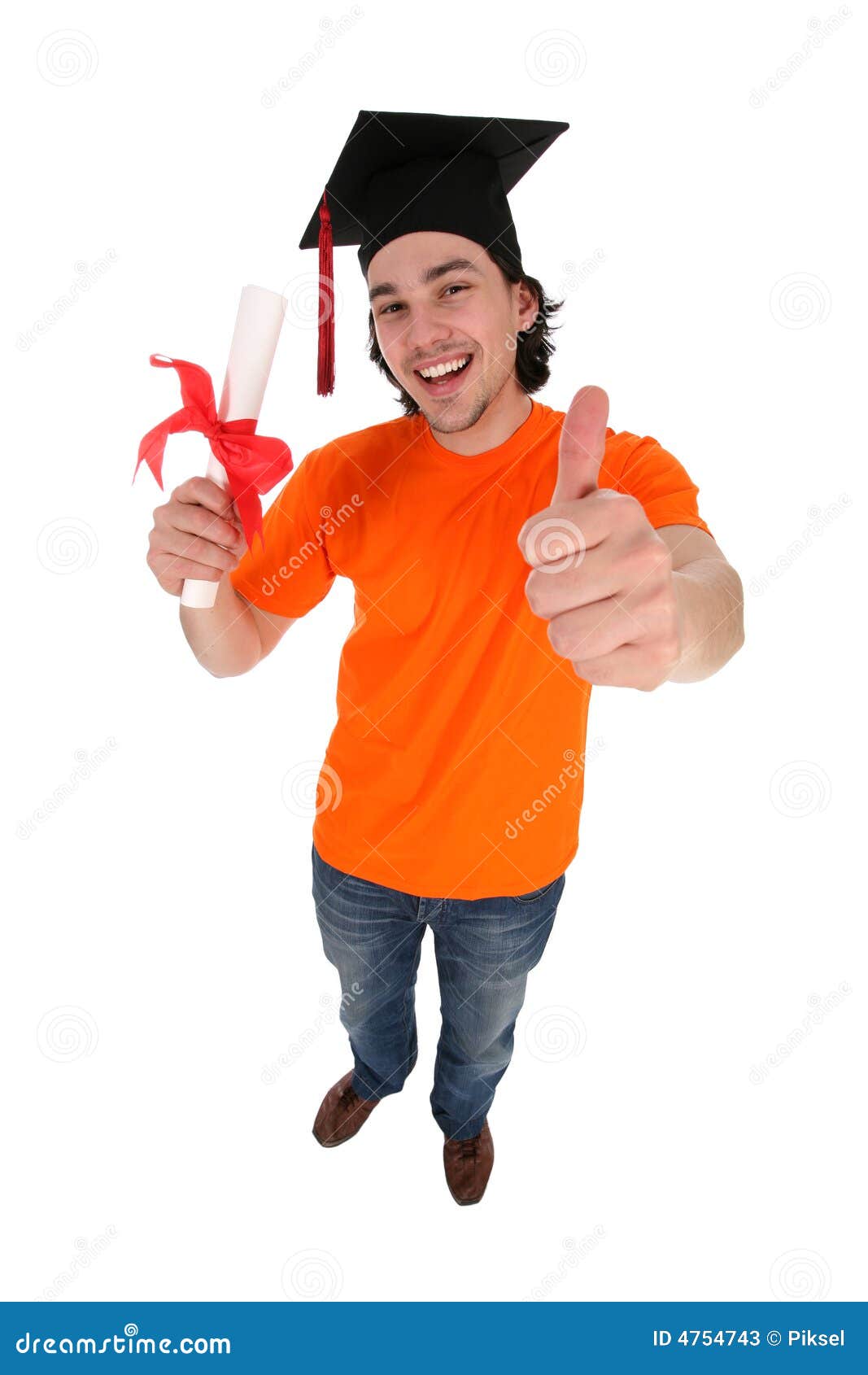 Student Smiling Holding a Degree Stock Image - Image of body, high: 4754743