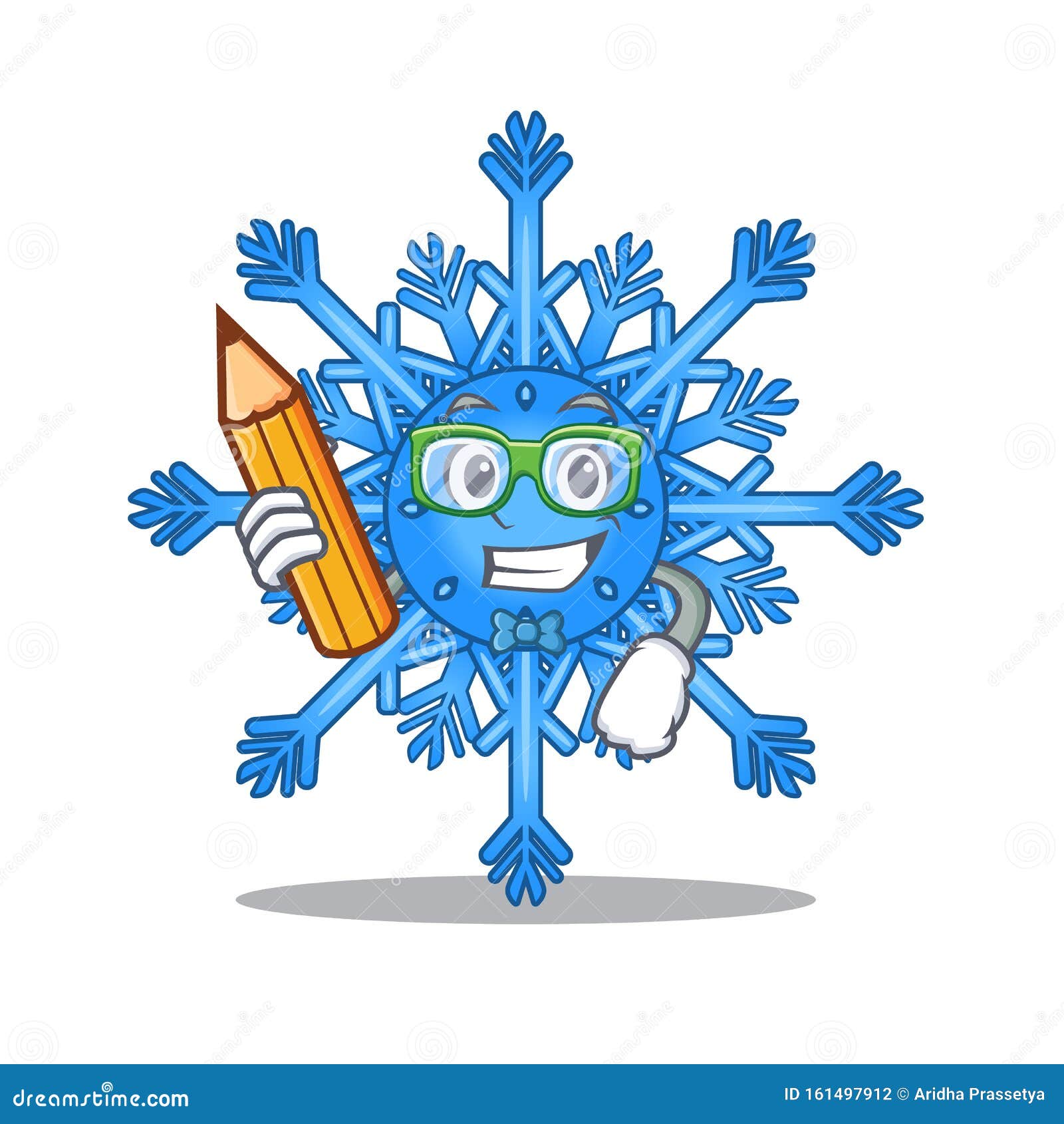 Student Snowflake Hung on Character Christmas Tree Stock Vector ...