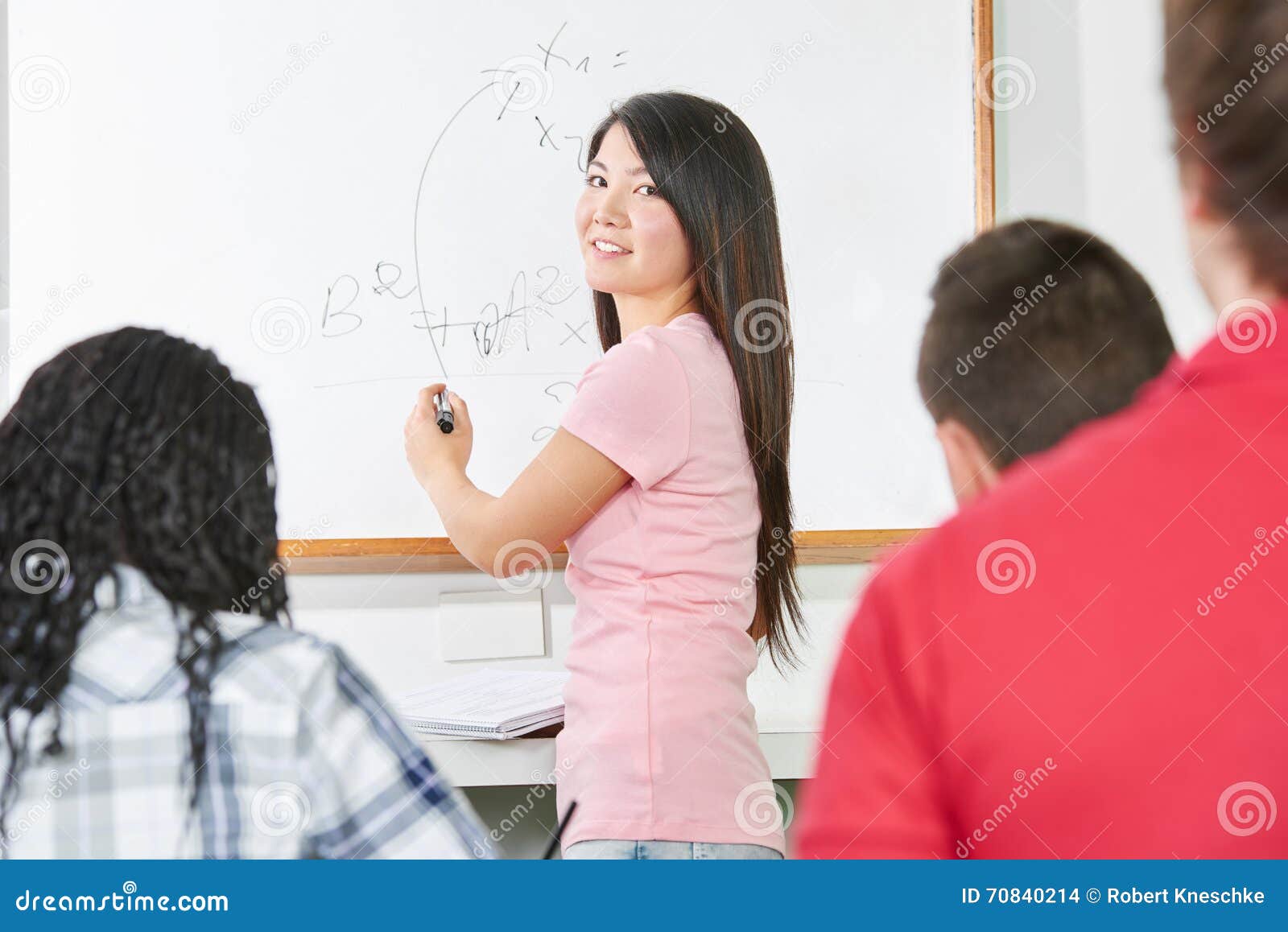 Student Solves a Mathematical Formula Stock Photo - Image of blackboard ...