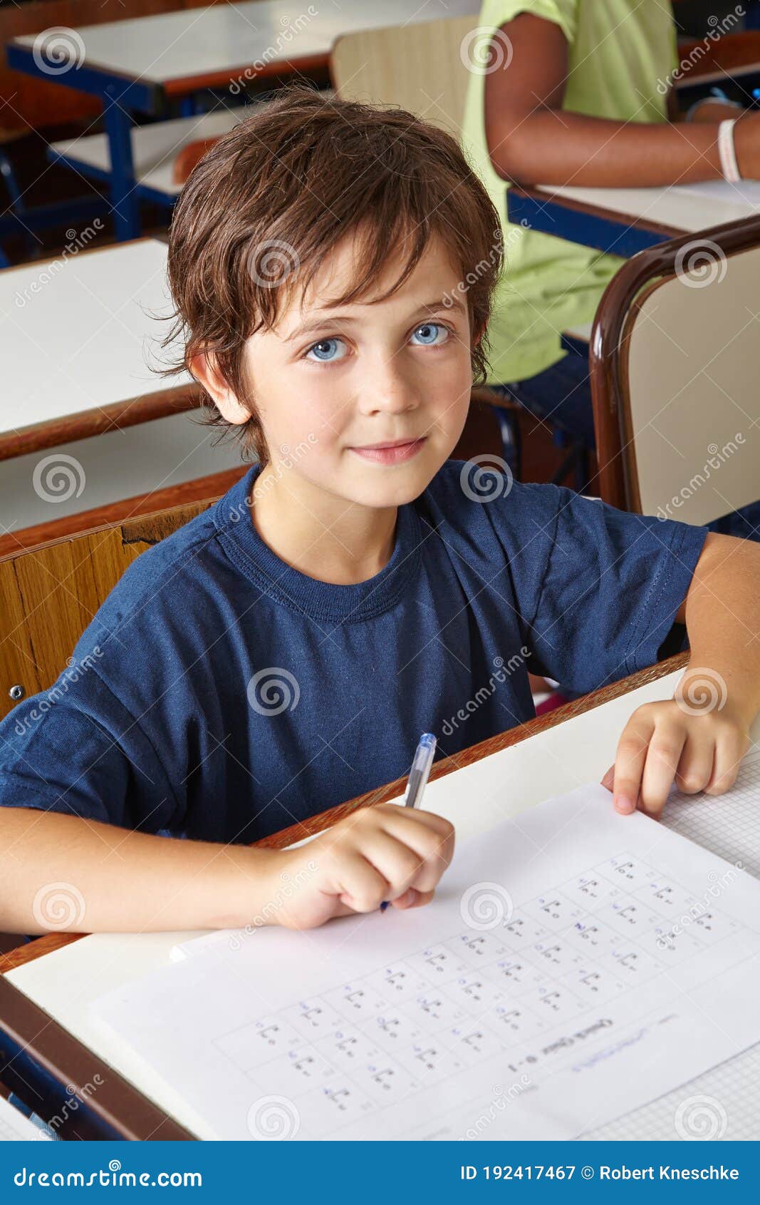 Pupil Takes Test in Primary School Stock Image - Image of primary ...
