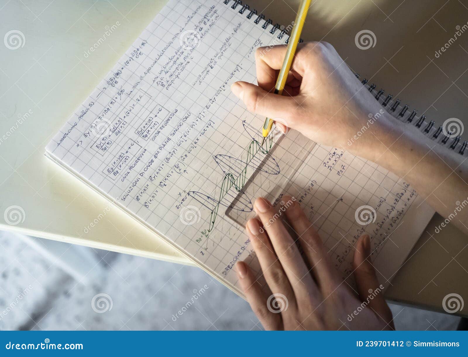 Student Solving Math Problem Stock Photo - Image of graphical, table ...
