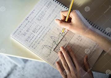 Student Solving Math Problem Stock Photo - Image of graphical, table ...