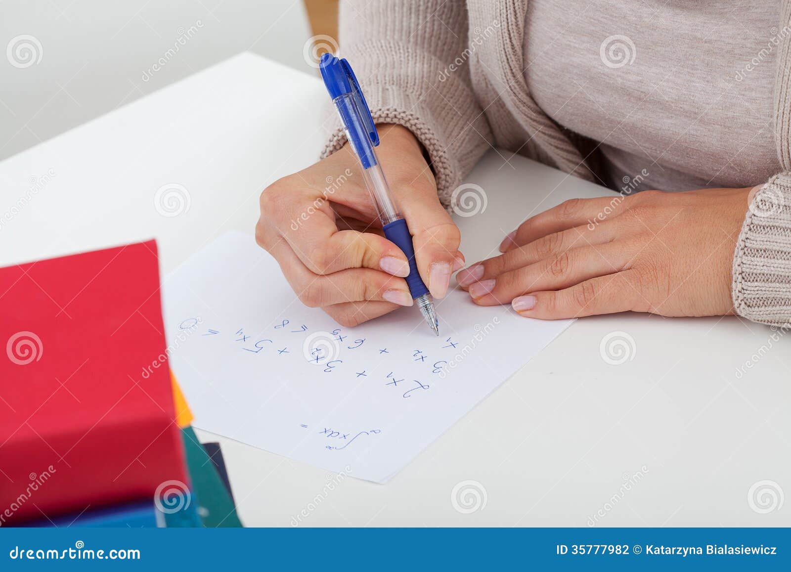 Student Solving the Math Problems Stock Photo - Image of girl, academic ...