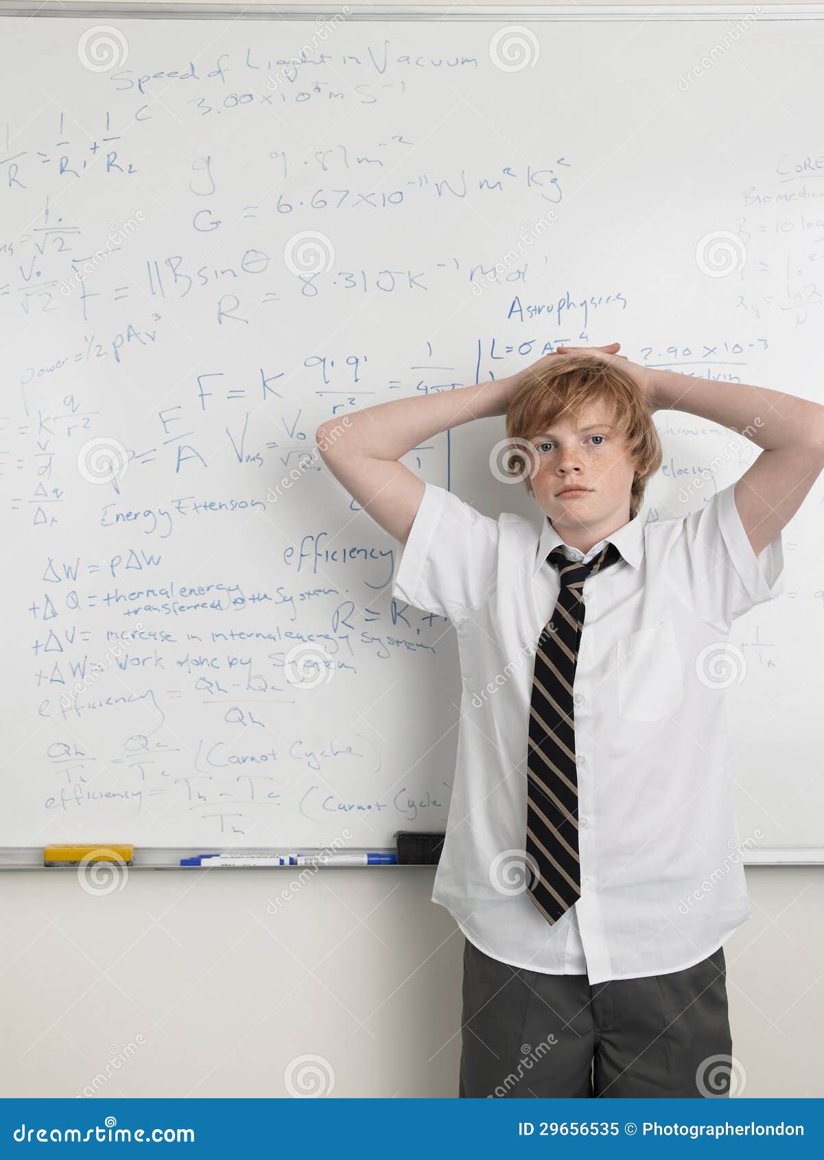 Student Standing in Classroom Stock Image - Image of handsome, smart ...